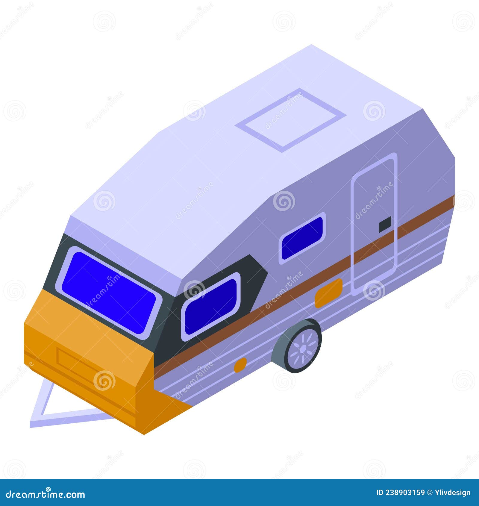 Camp Trailer Icon Isometric Vector. Camper Rv Stock Vector ...