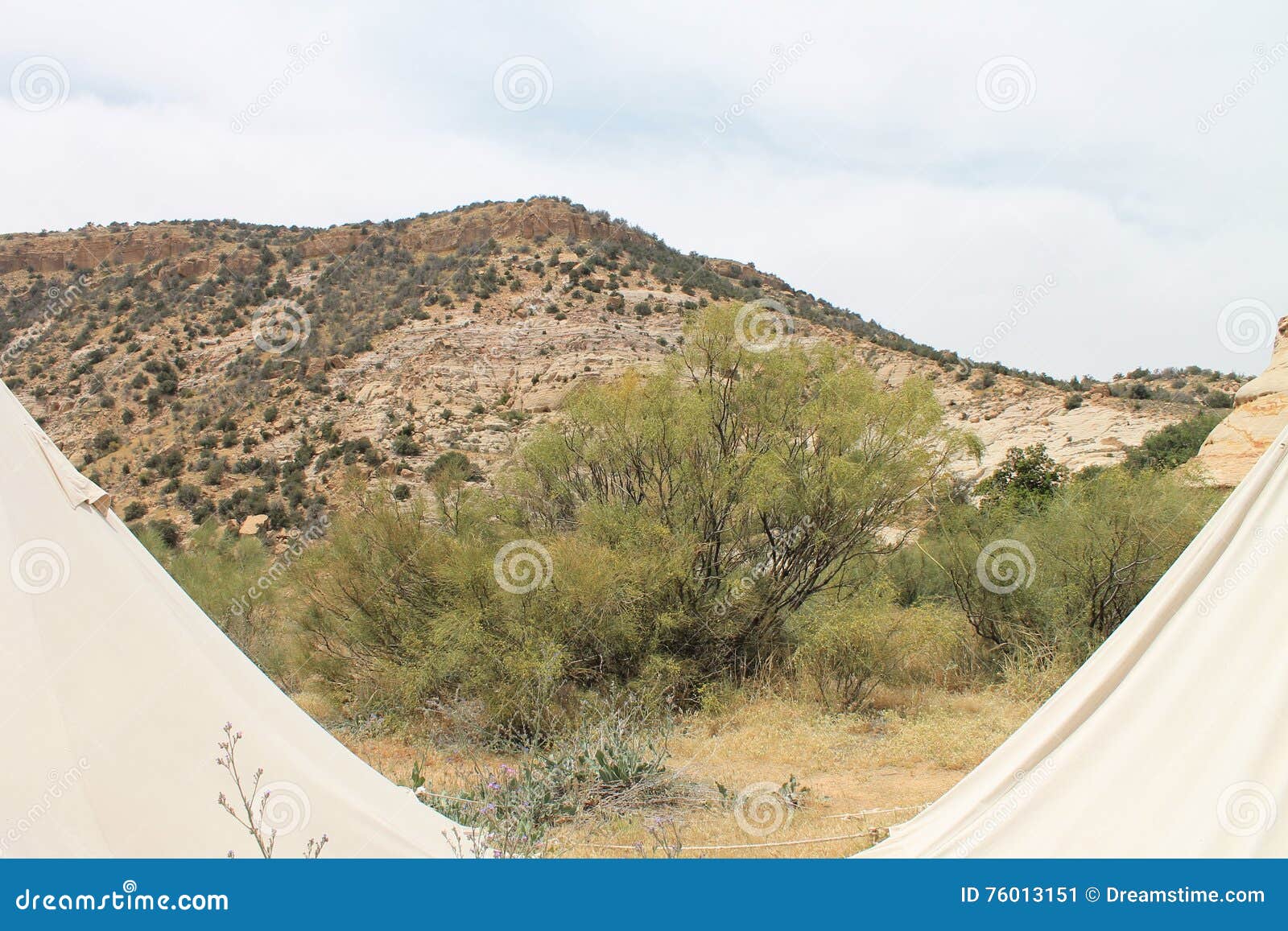 Camp view stock image. Image of view, biosphere, desert - 76013151
