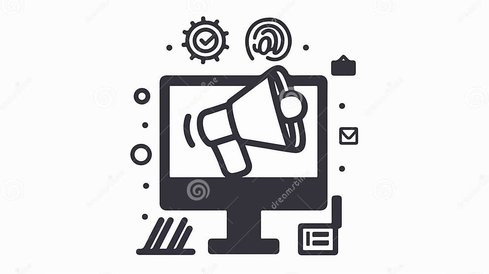 Campaign Analysis Icon for Marketing Campaigns Data Visualization Stock ...