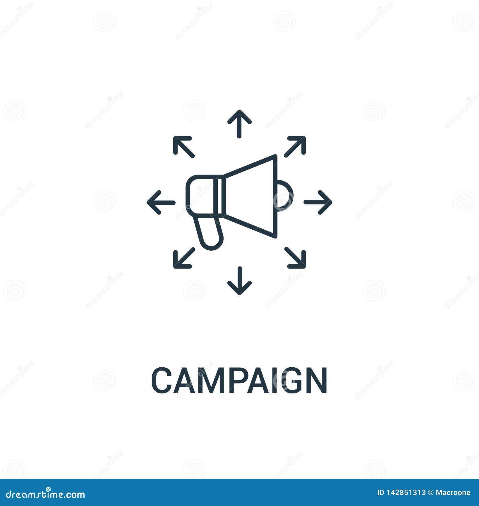 Campaign Icon Vector from Ads Collection. Thin Line Campaign Outline ...