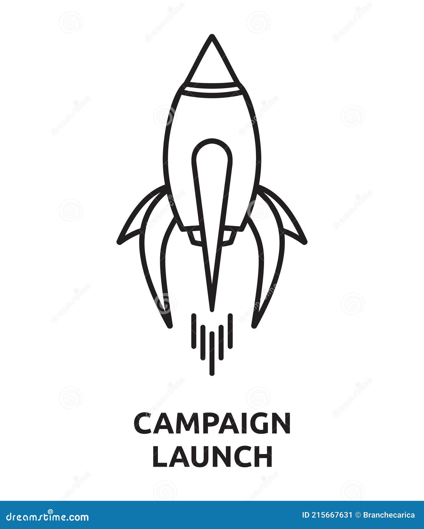 Campaign launch concept stock vector. Illustration of outline - 215667631