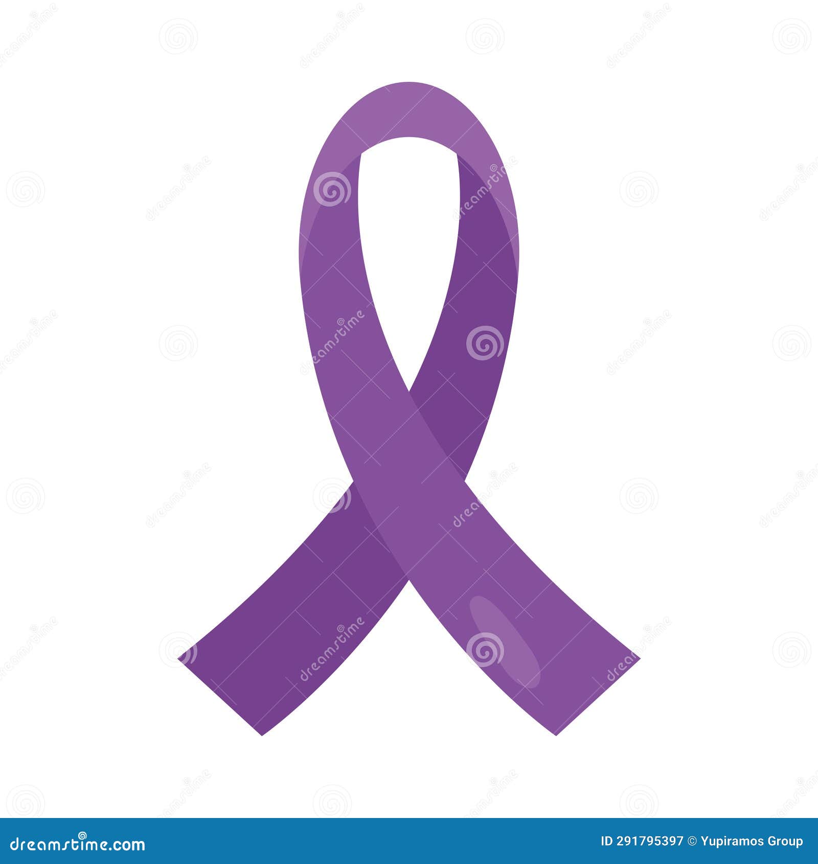Campaign Purple Ribbon Design Stock Illustration - Illustration of ...