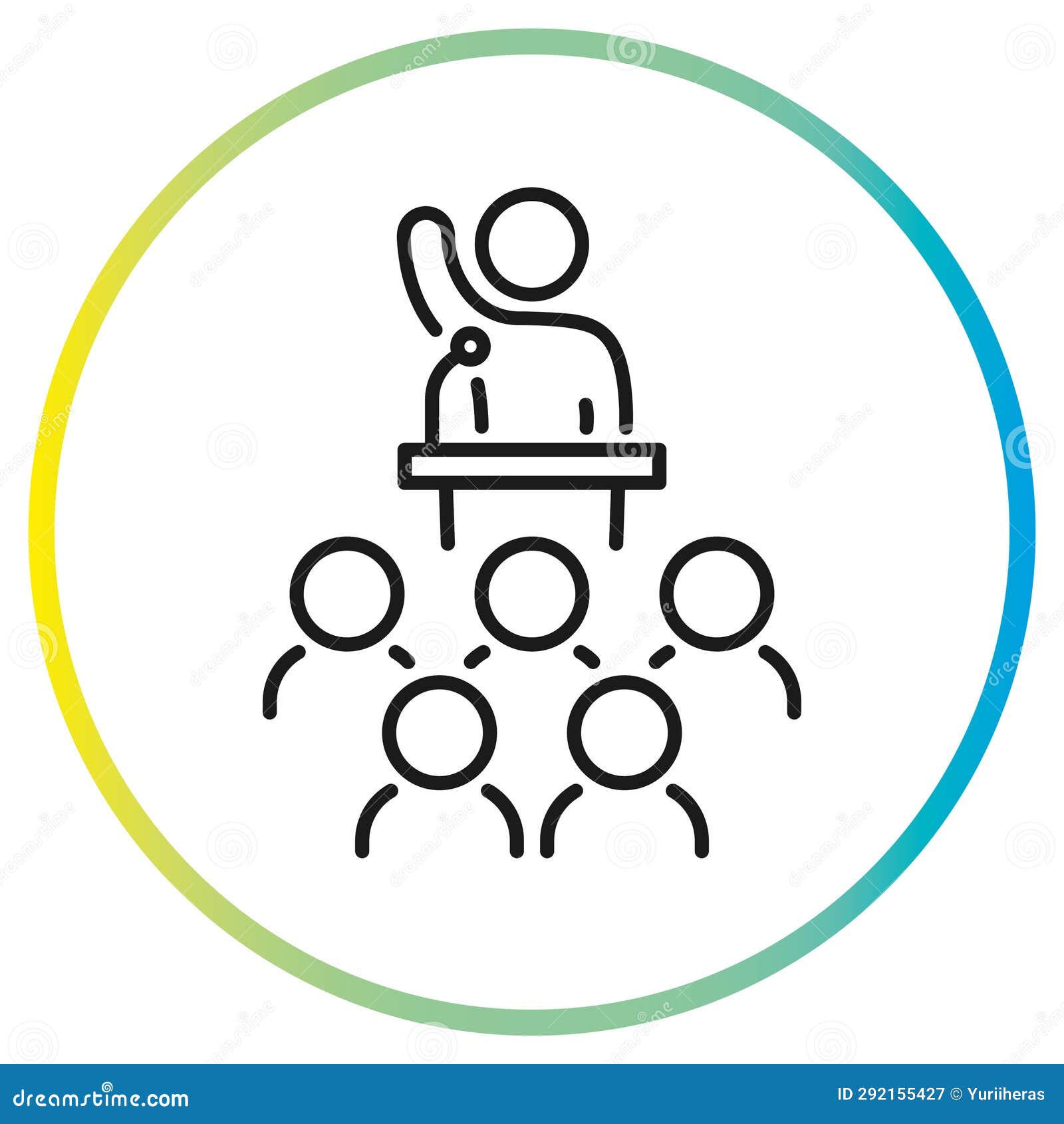 Campaign Speech Icon, Public Speaker Speech Stock Vector - Illustration ...