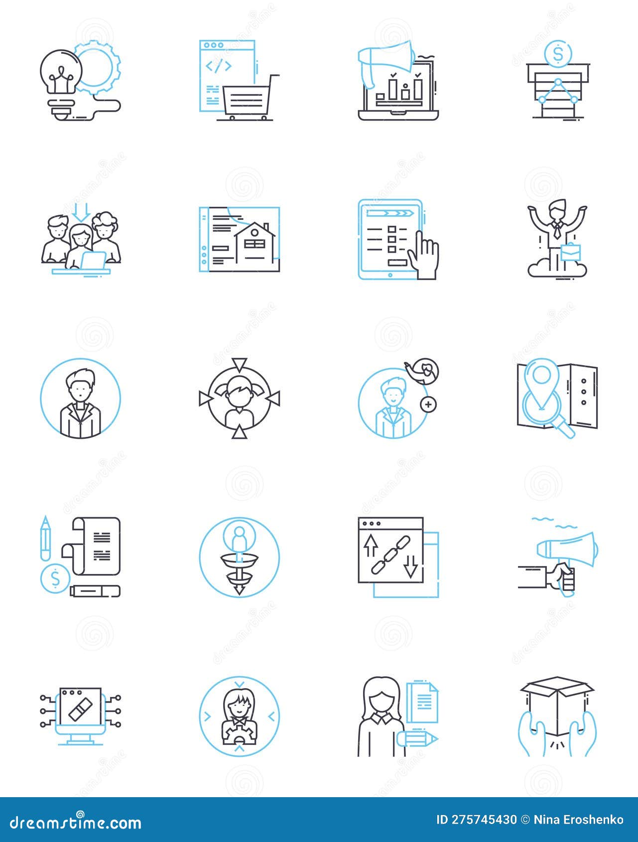 Tallying Line Icons Collection Counting Summing Tabulating Calculating Enumerating