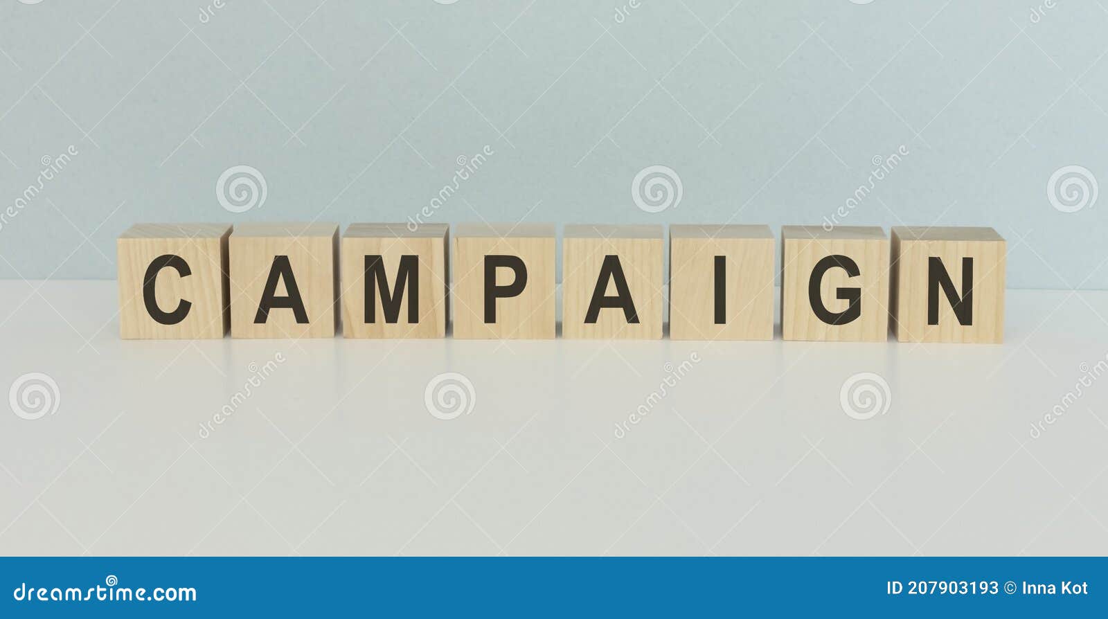 Campaign Word in Wooden Cube on White Stock Image - Image of branding ...