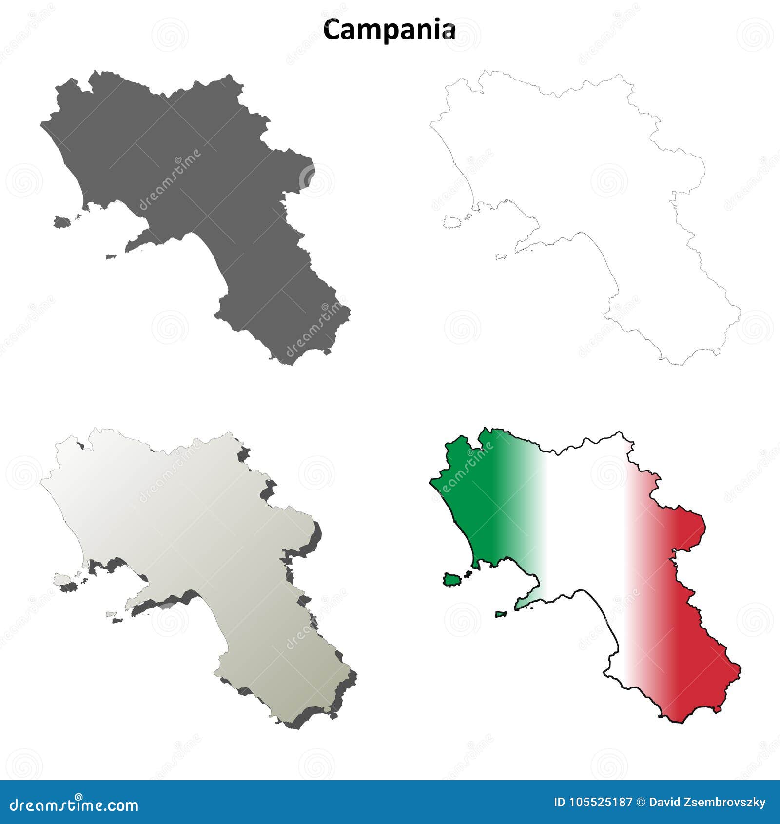 Campania Map. State And District Map Of Campania. Political Map Of ...