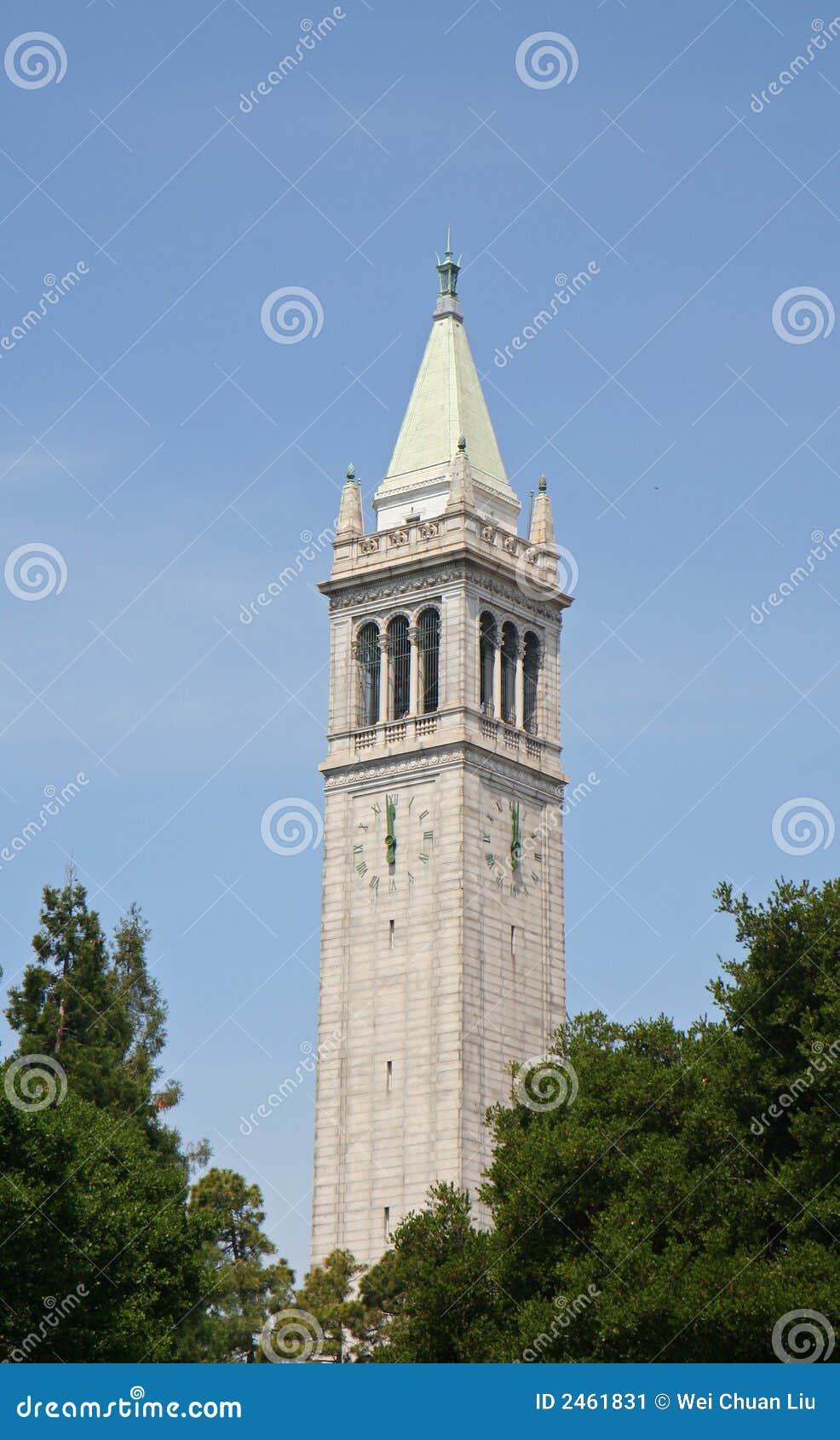 Campanile Clock Tower stock image. Image of bells, icon - 2461831