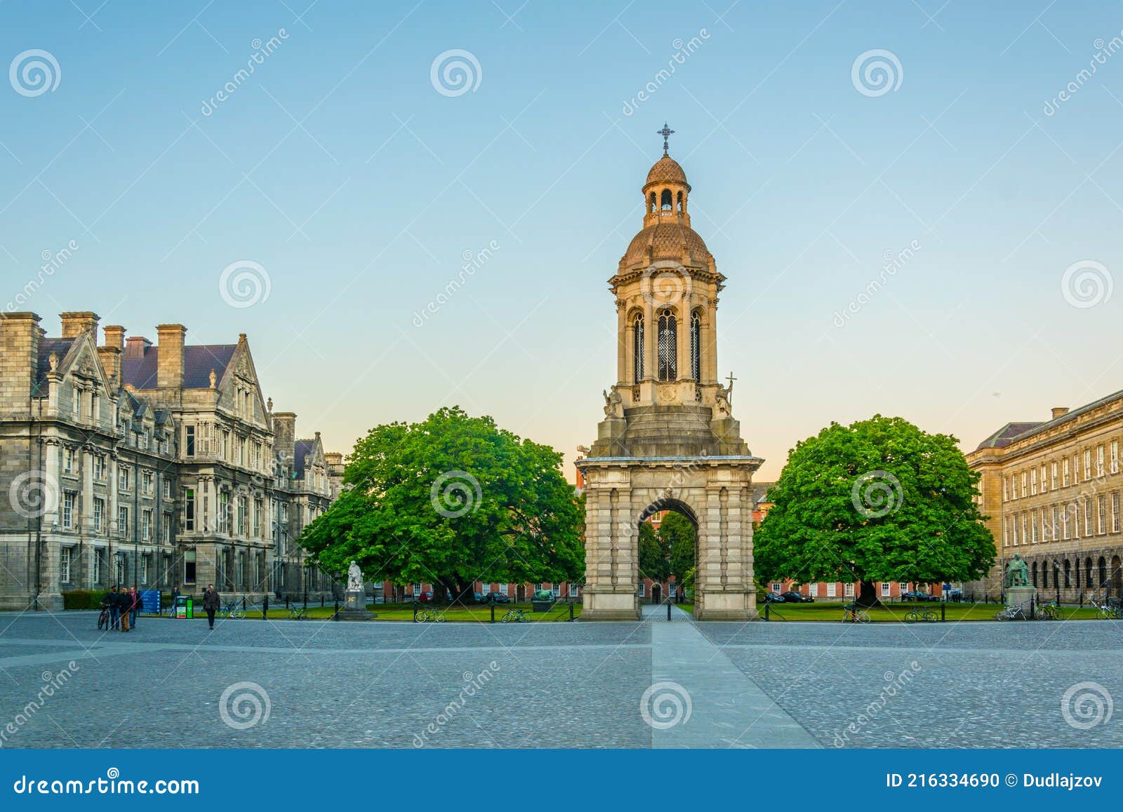 Campanile Inside of the Trinity College Campus in Dublin, Ireland ...