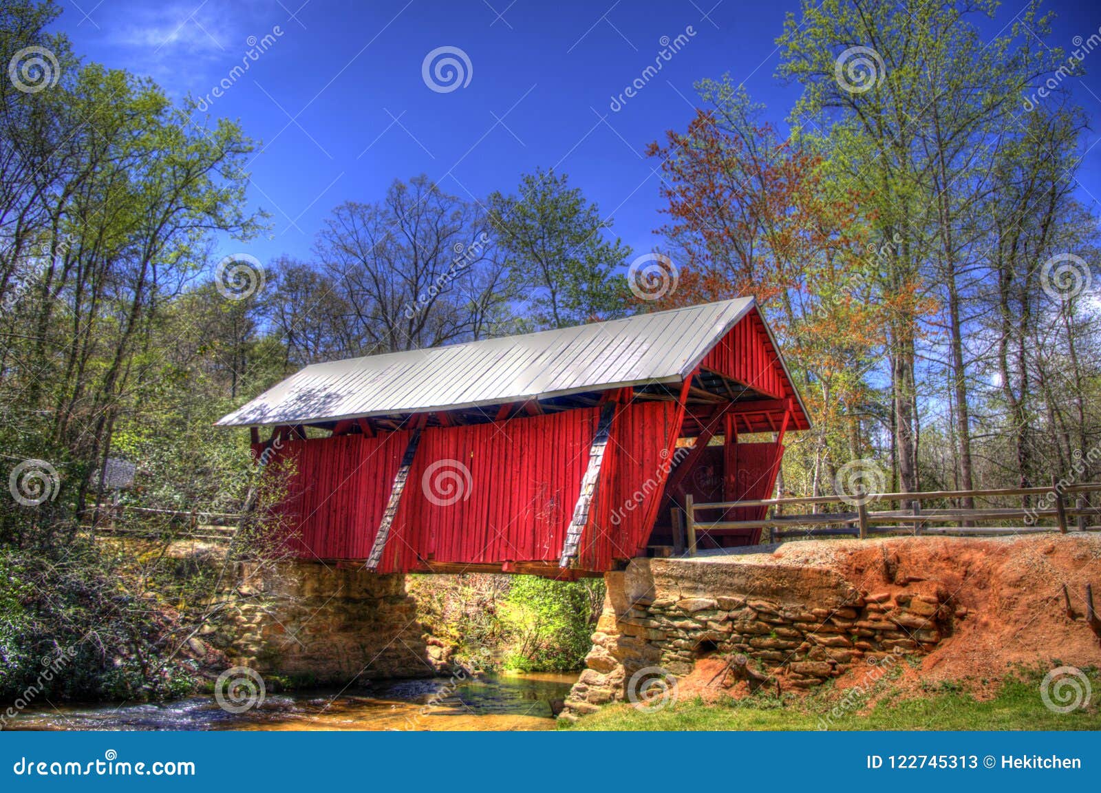 Campbell`s Covered Bridge, Greenville, South Carolina Stock Image ... Campbell`s Covered Bridge, Greenville, South Carolina Stock Image ...