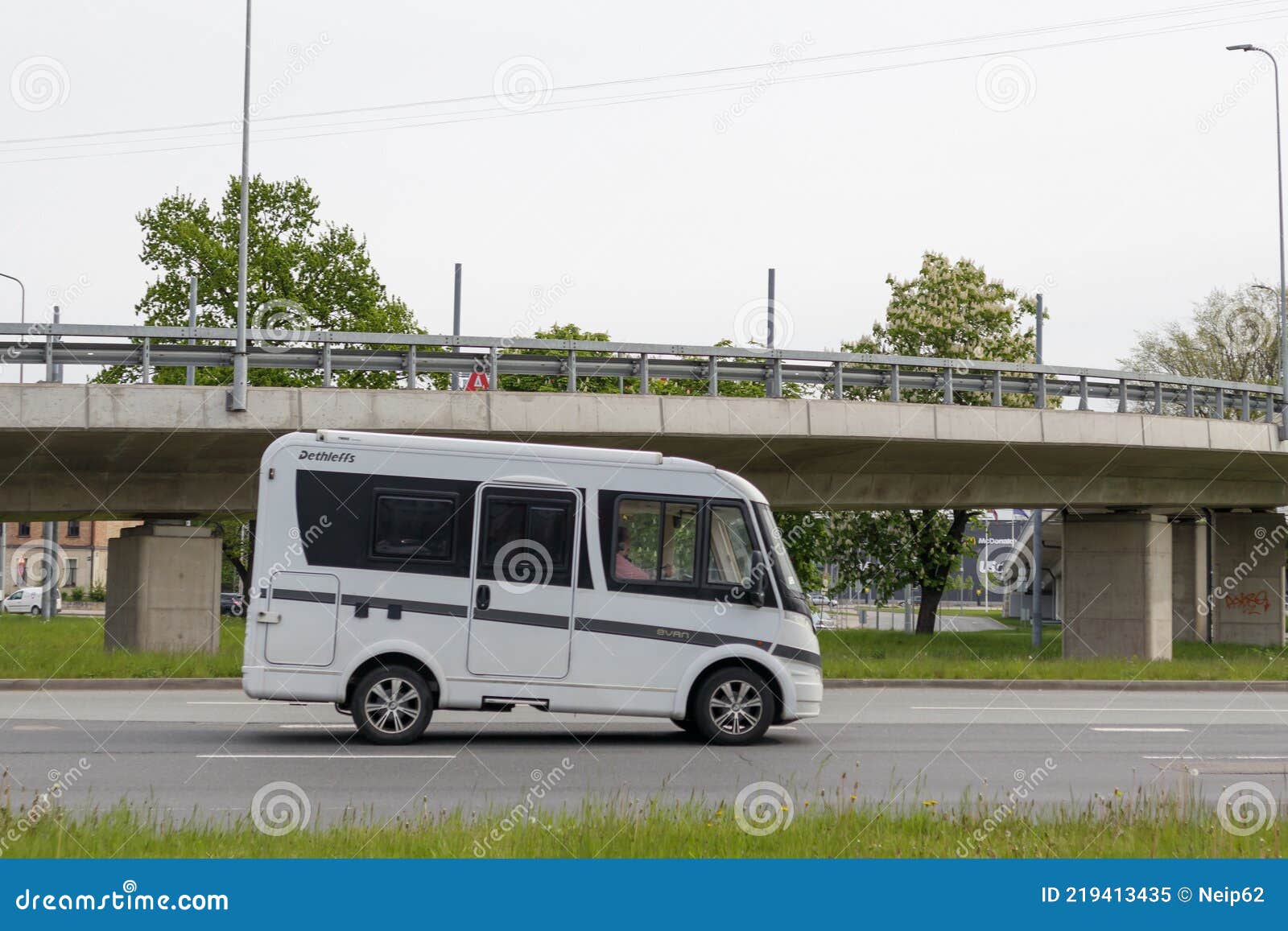 Camper Dethleffs Evan on the Move. Riga, Latvia - 20 May 2021 Editorial ...