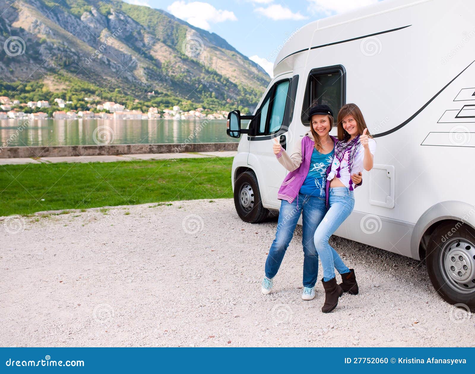 Camper Girls stock photo. Image of camper, caravan, people - 27752060