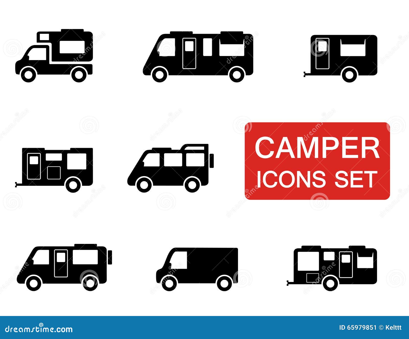 Icon Set Camper Stock Illustrations – 7,423 Icon Set Camper Stock ...