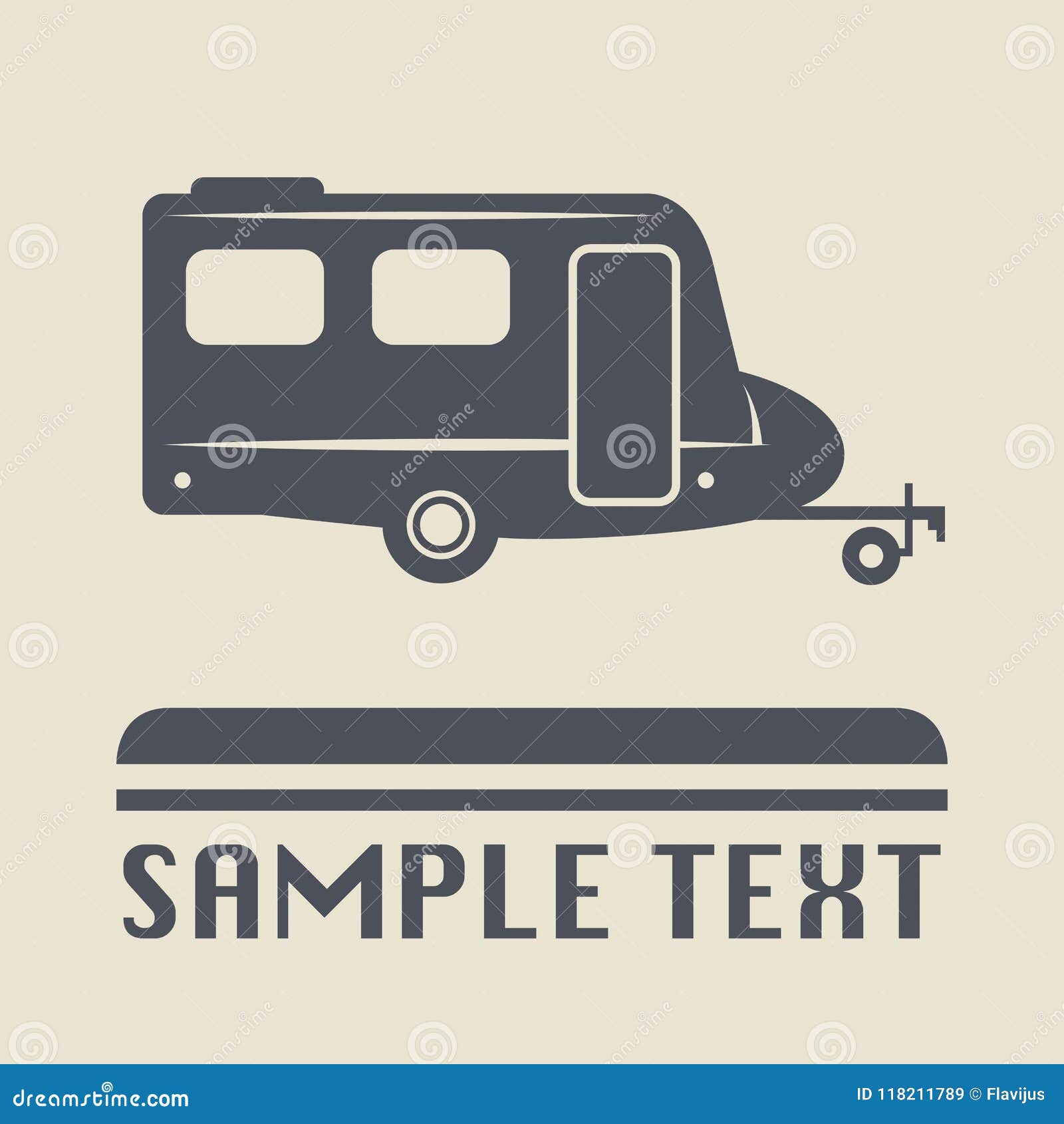 Camper icon or sign stock vector. Illustration of camper - 118211789