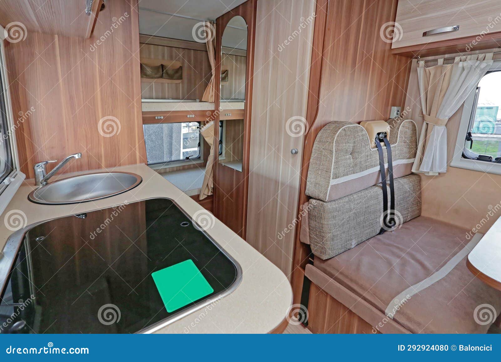 Camper Kitchen Counter stock photo. Image of motor, vacation - 292924080