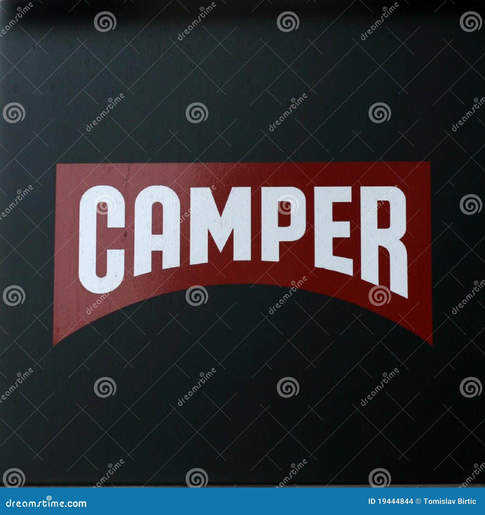 Camper Logo On Camper Store Editorial Image | CartoonDealer.com #163770342