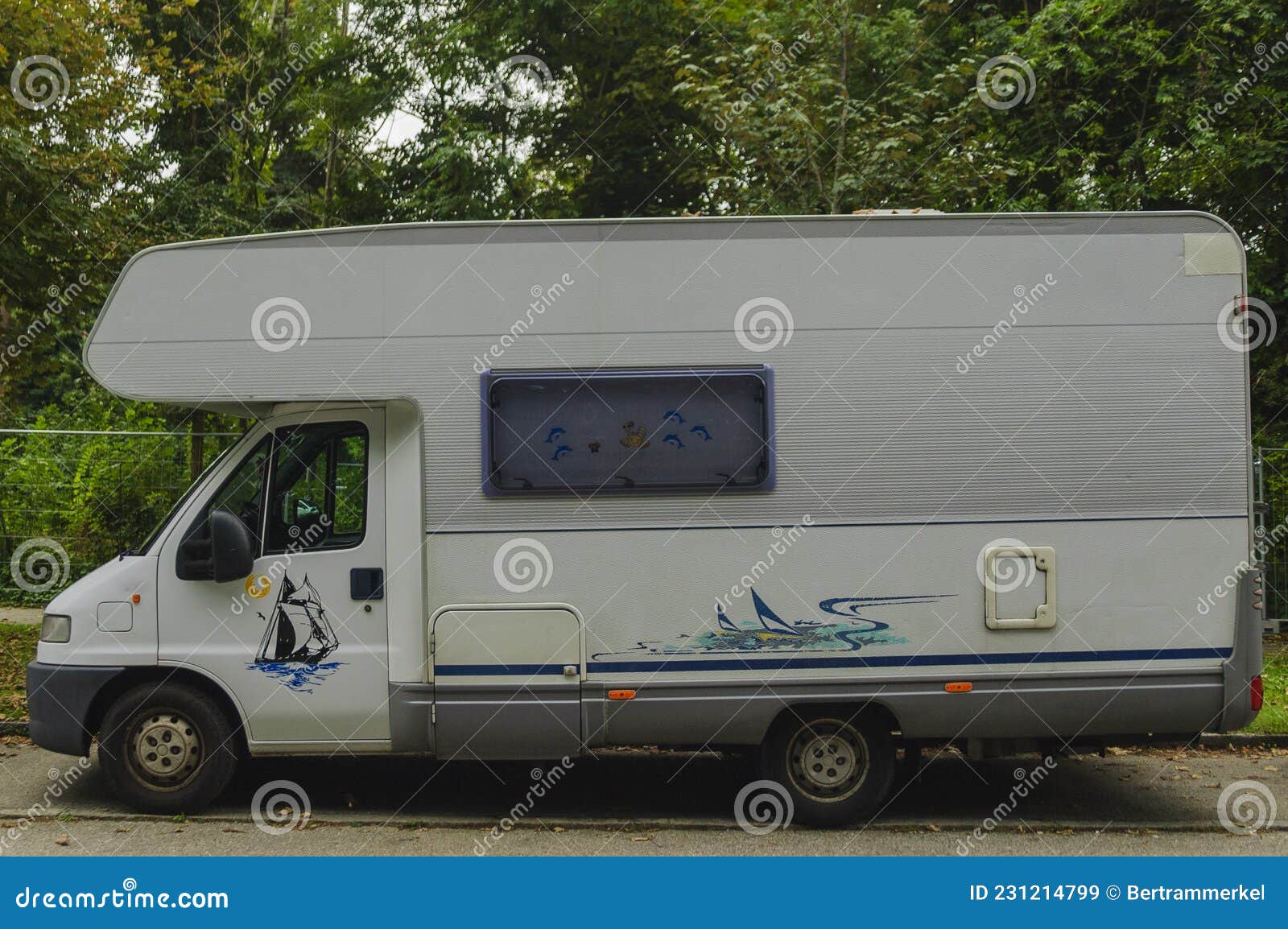 Camper motorhome stock image. Image of travel, outdoor - 231214799