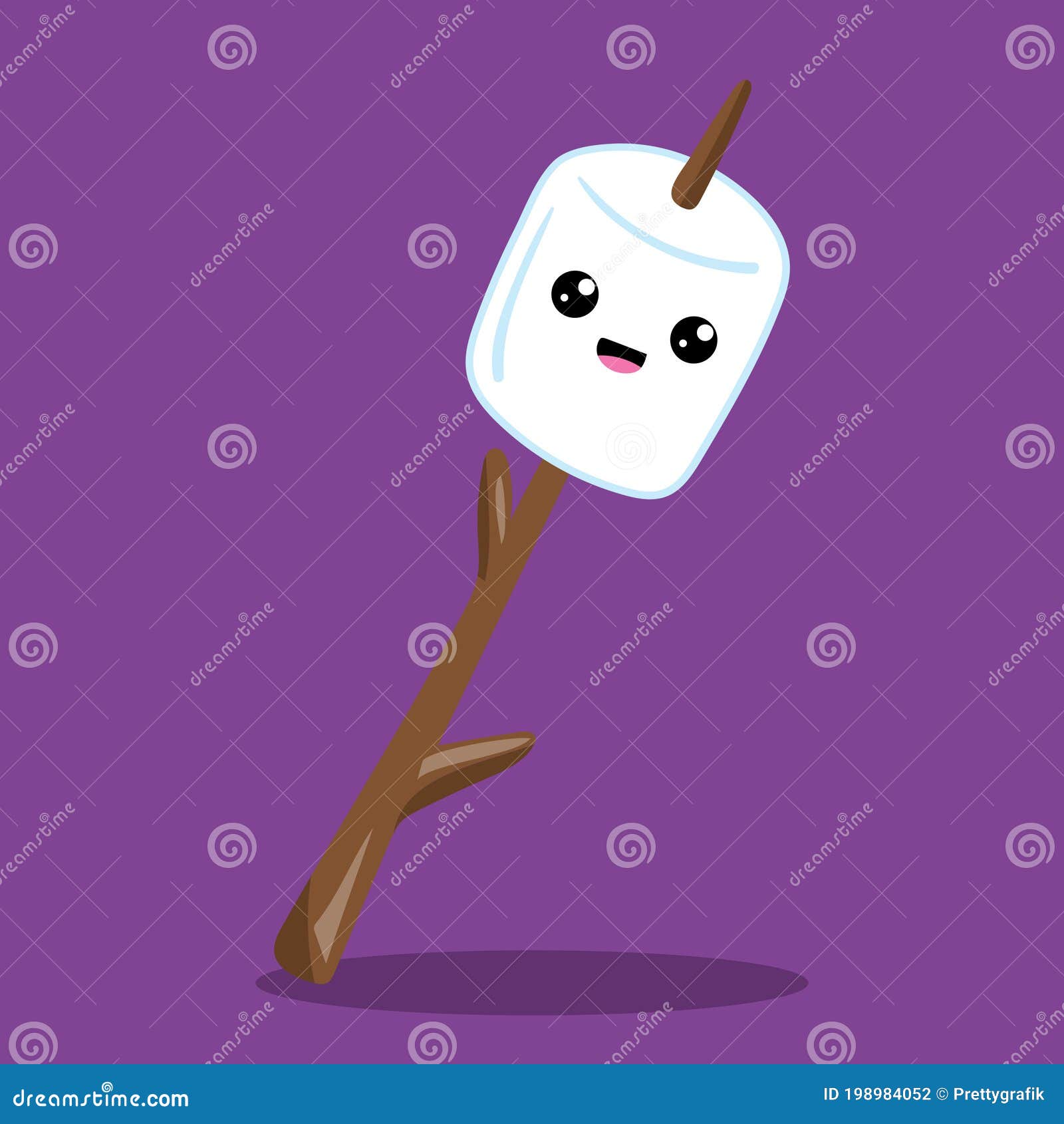 Camper Pink Smiley Marsmallow 10 Stock Vector - Illustration of ...