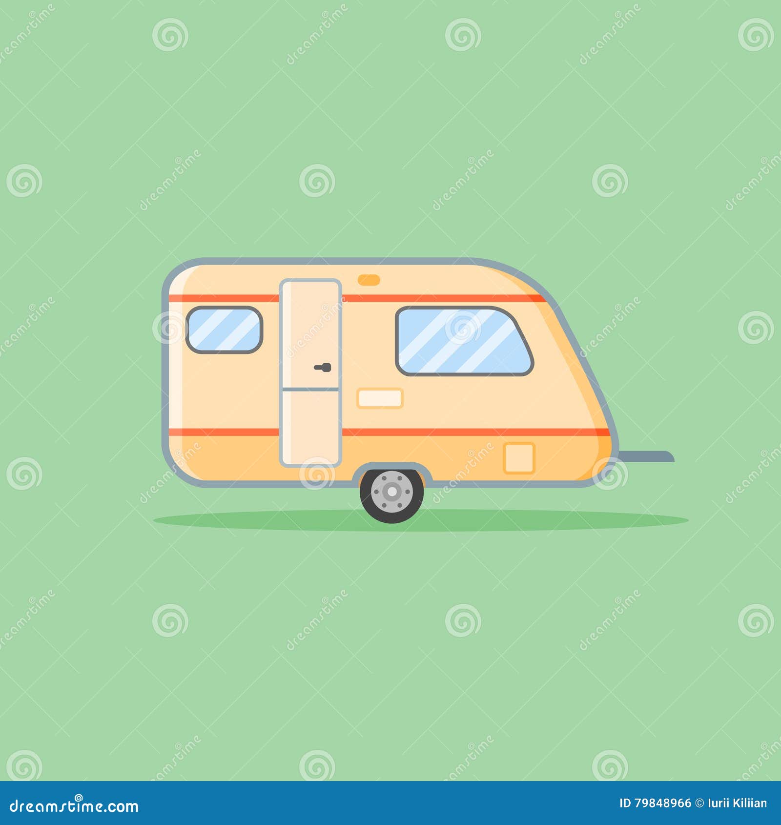 Caravan Vector Icon. Simple Element Illustration From Map And ...