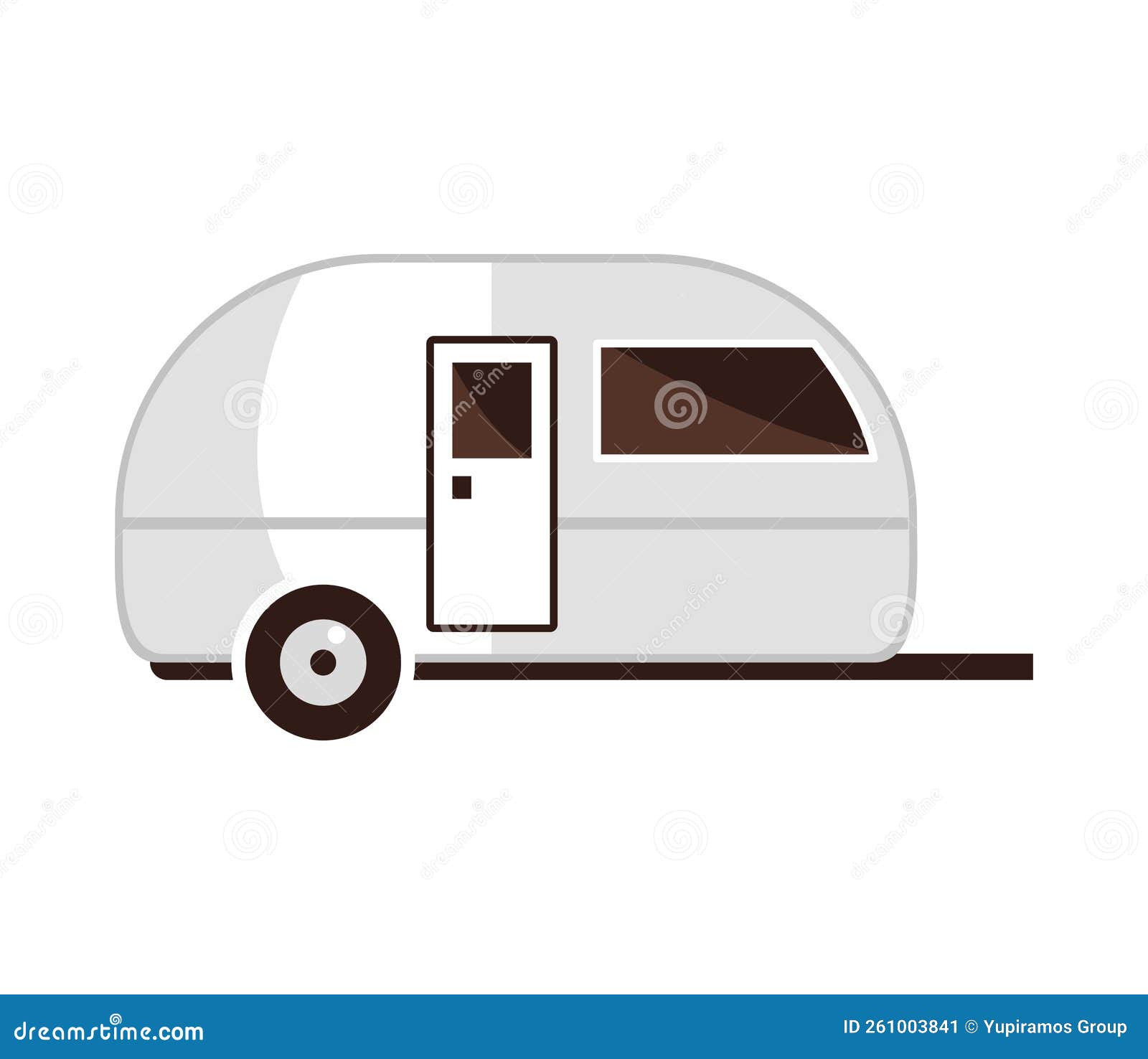 Camper trailer icon stock vector. Illustration of summer - 261003841
