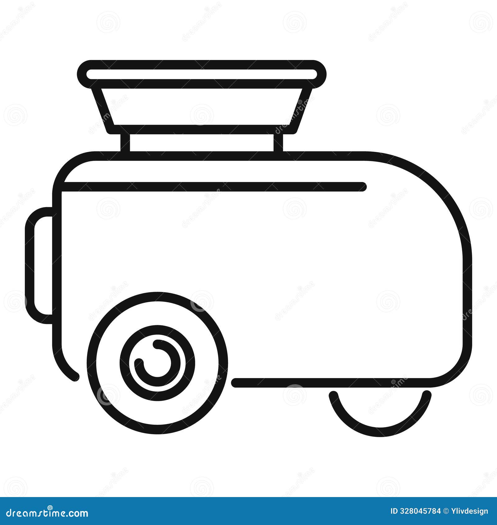 Camper Trailer With Luggage Rack Transporting Luggage On Top Icon ...