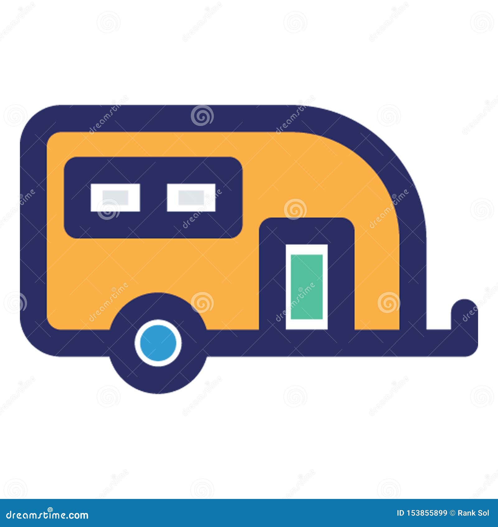 Camper Van, Conveyance Vector Icon Which Can Easily Modify or Edit ...
