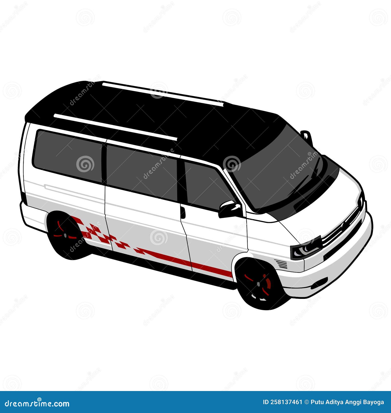 Camper van stock vector. Illustration of automotive - 258137461
