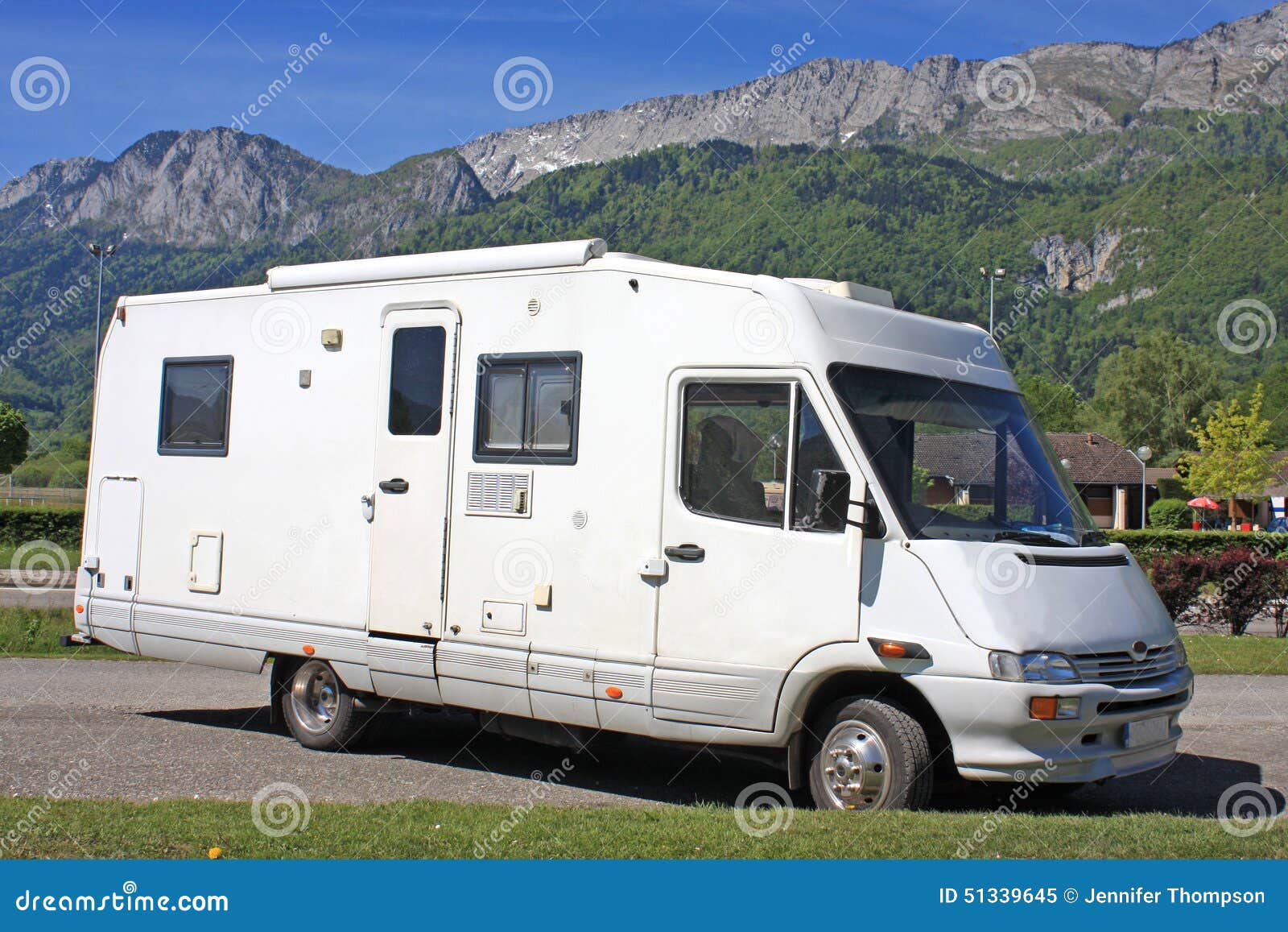 Camper van stock image. Image of park, motorhome, recreation - 51339645