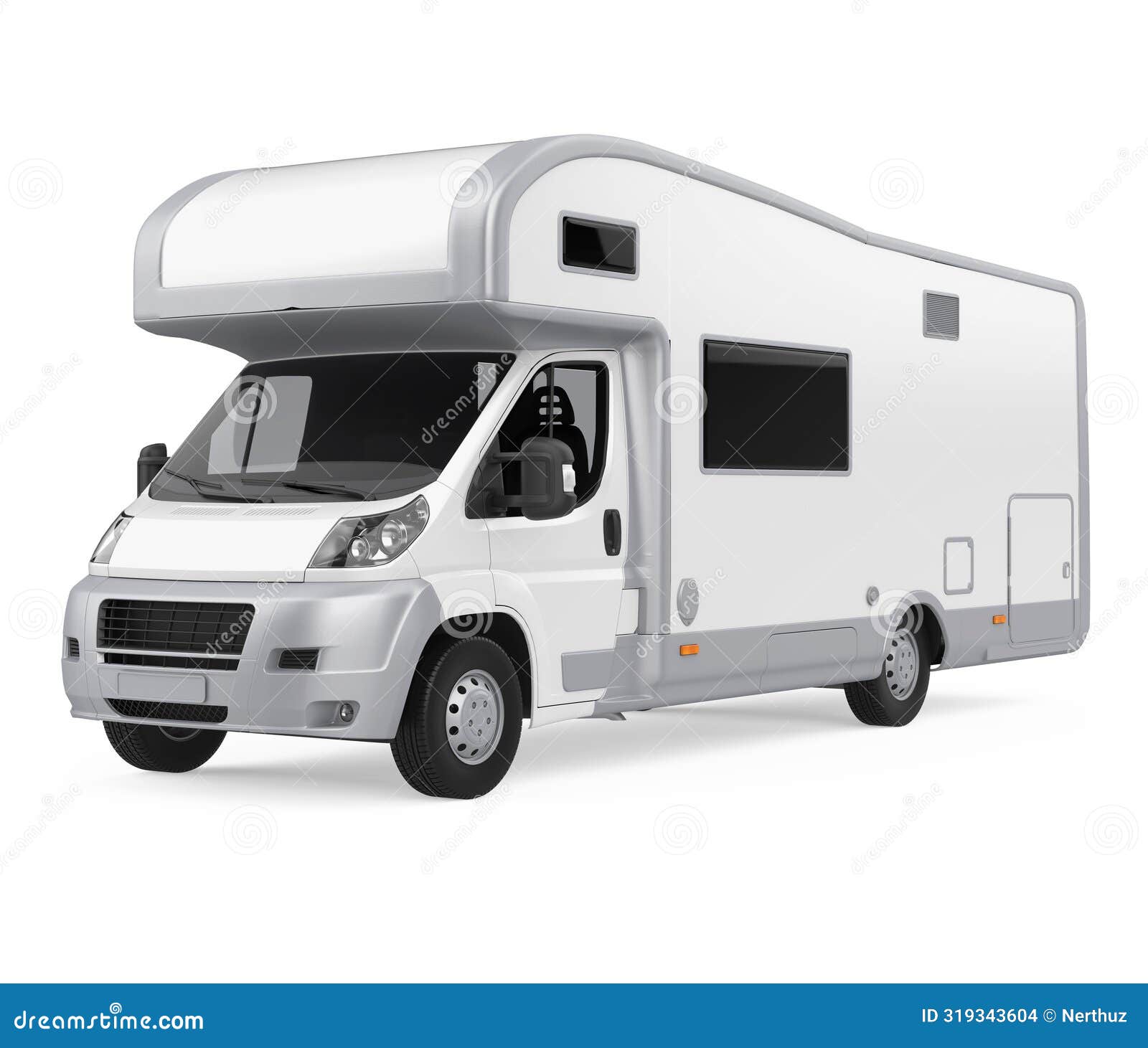 Camper Van Isolated stock illustration. Illustration of road - 319343604