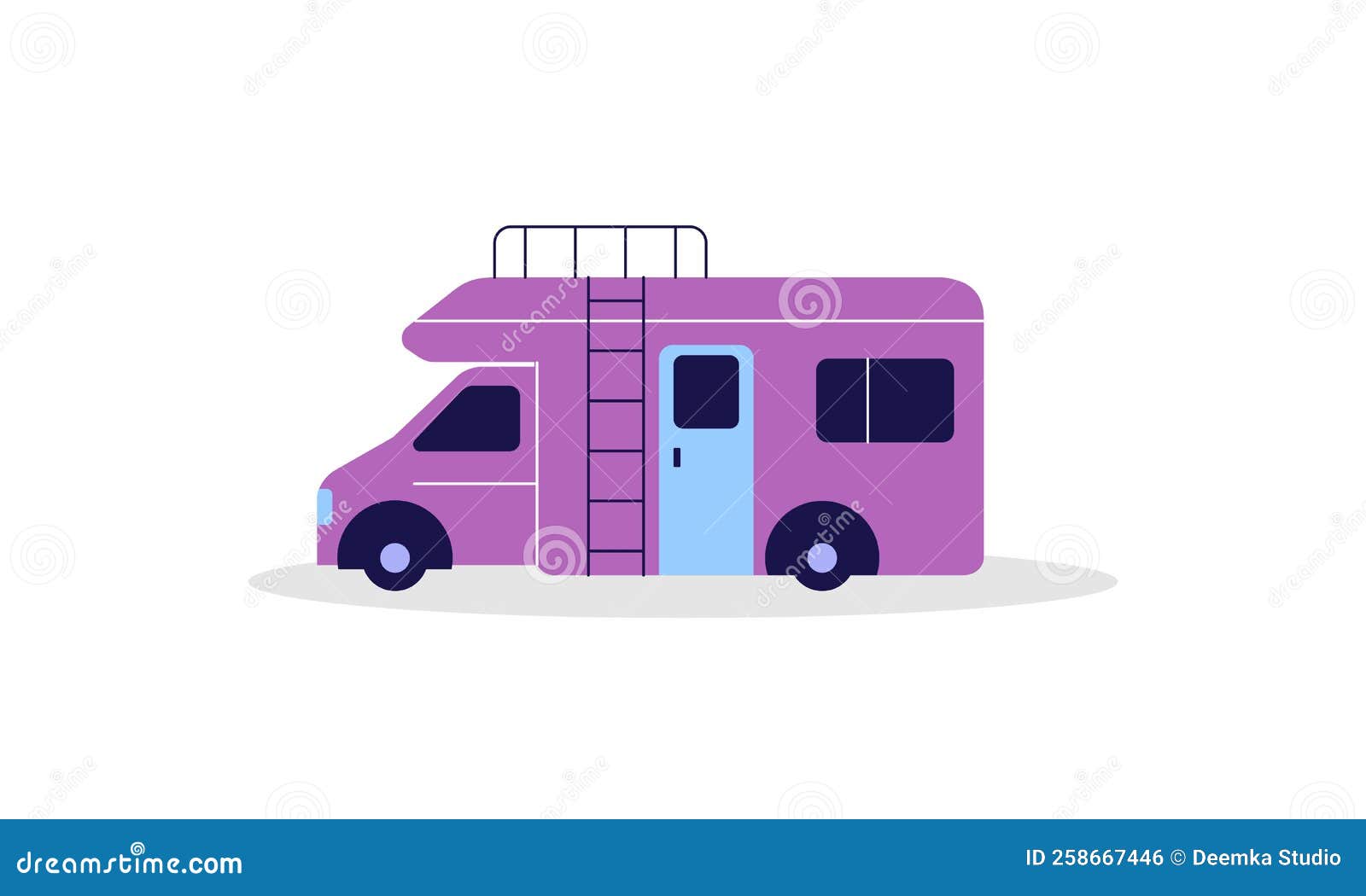 Campervan Caravan Logo Design Vector Illustration Stock Illustration ...