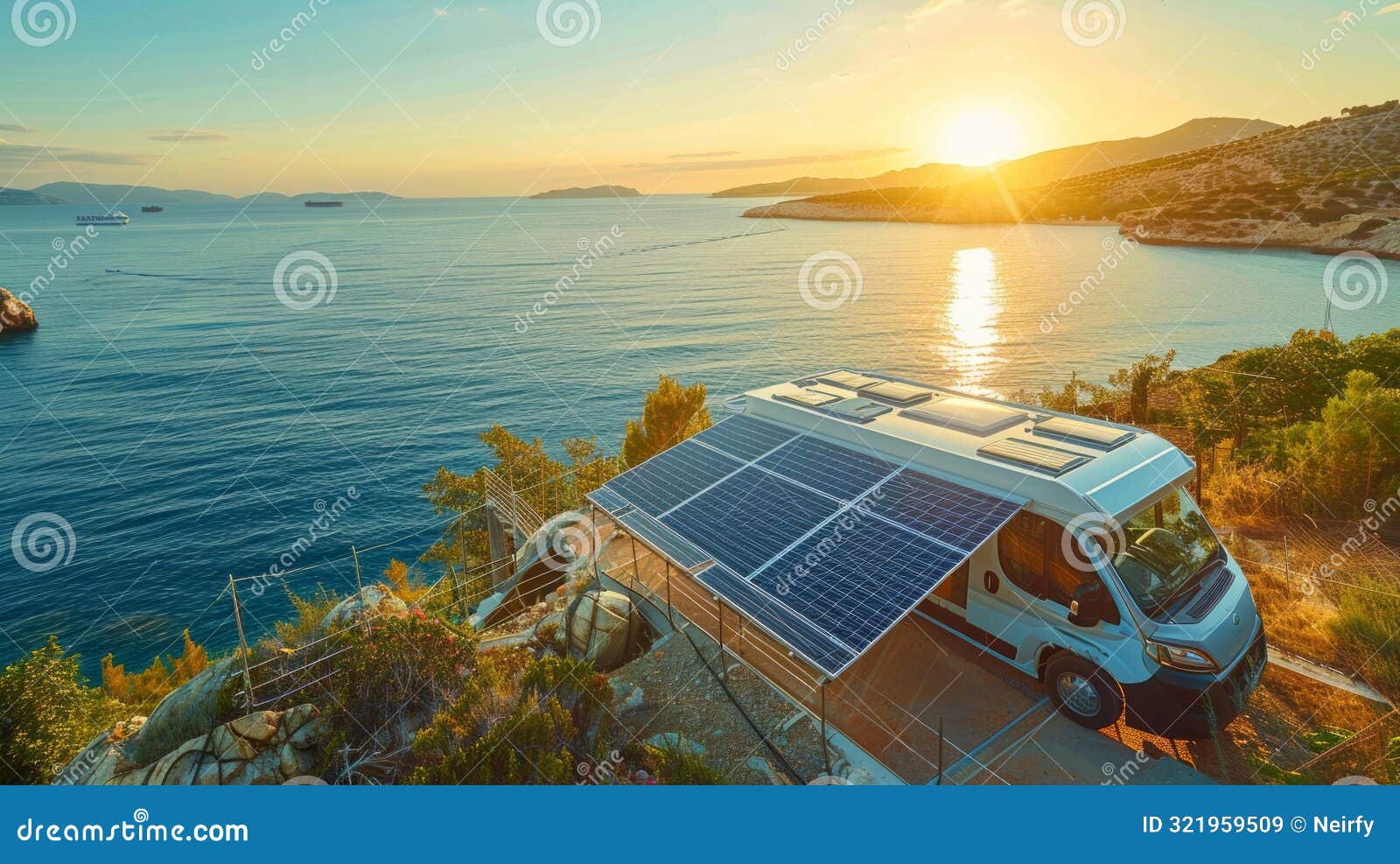 Panel No Campervan Not Allowed Recreational Vehicule Rv Symbol Ban ...