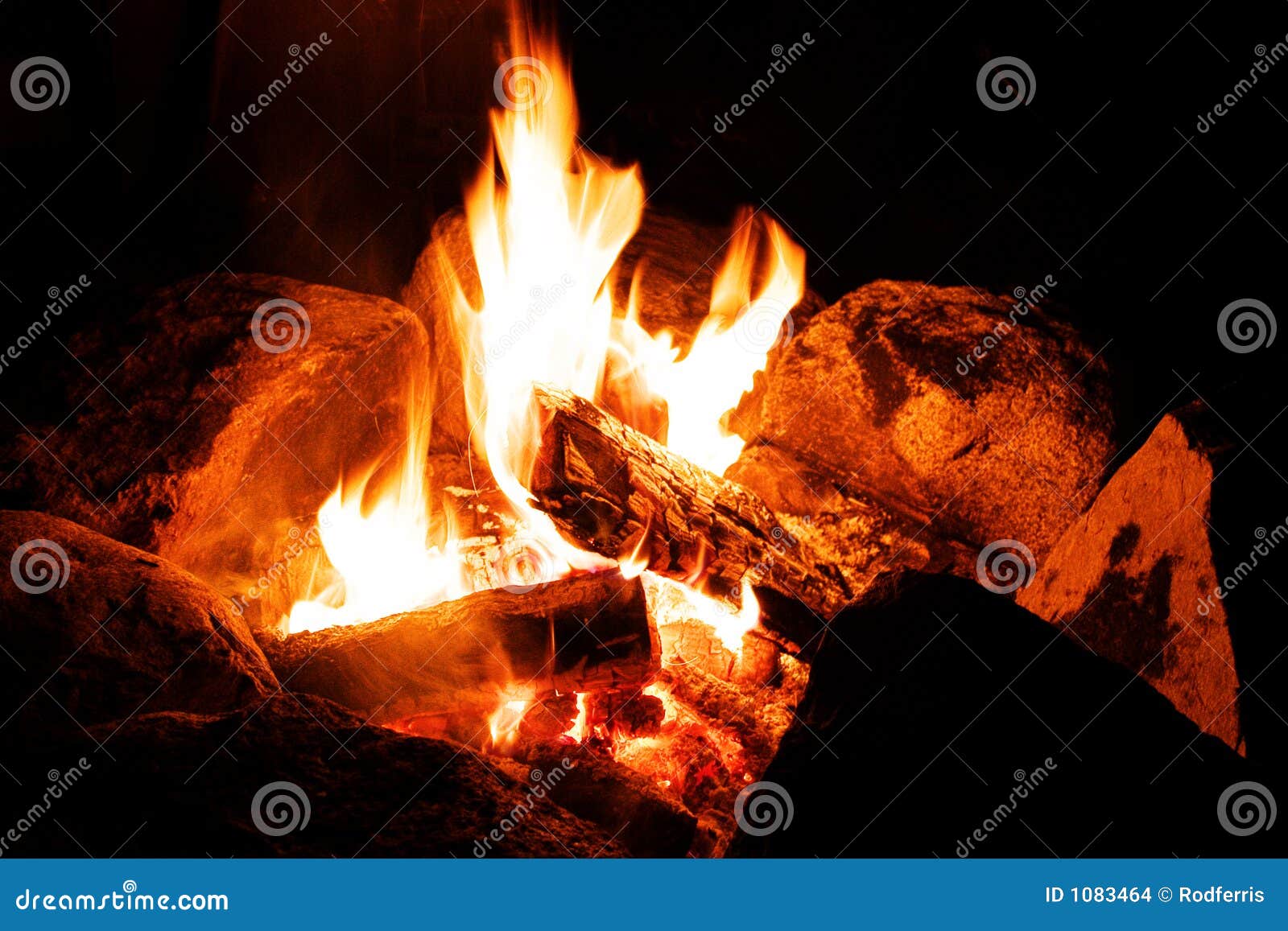 Campfire stock photo. Image of fire, campfire, midnight - 1083464