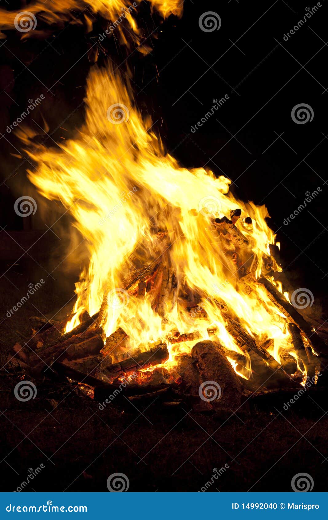 Campfire, Heat for Cooking or for Romantic Night Stock Photo - Image of ...
