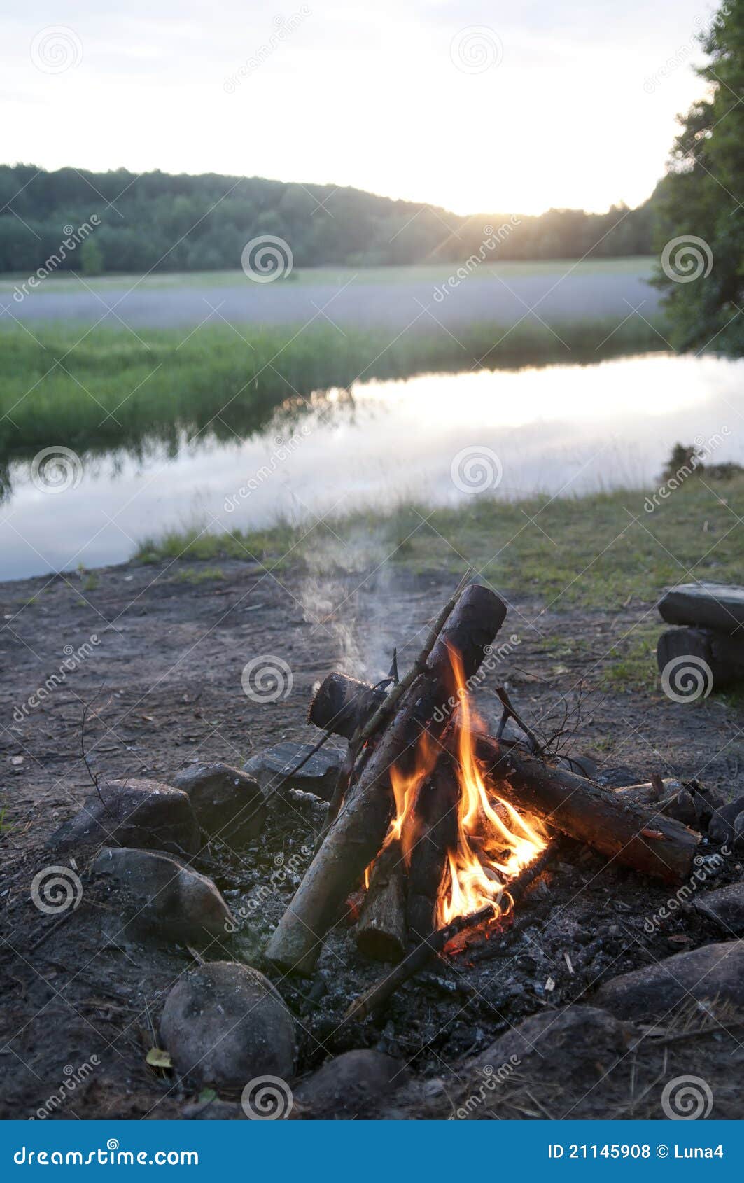 Campfire stock photo. Image of fireplace, blaze, dawn - 21145908