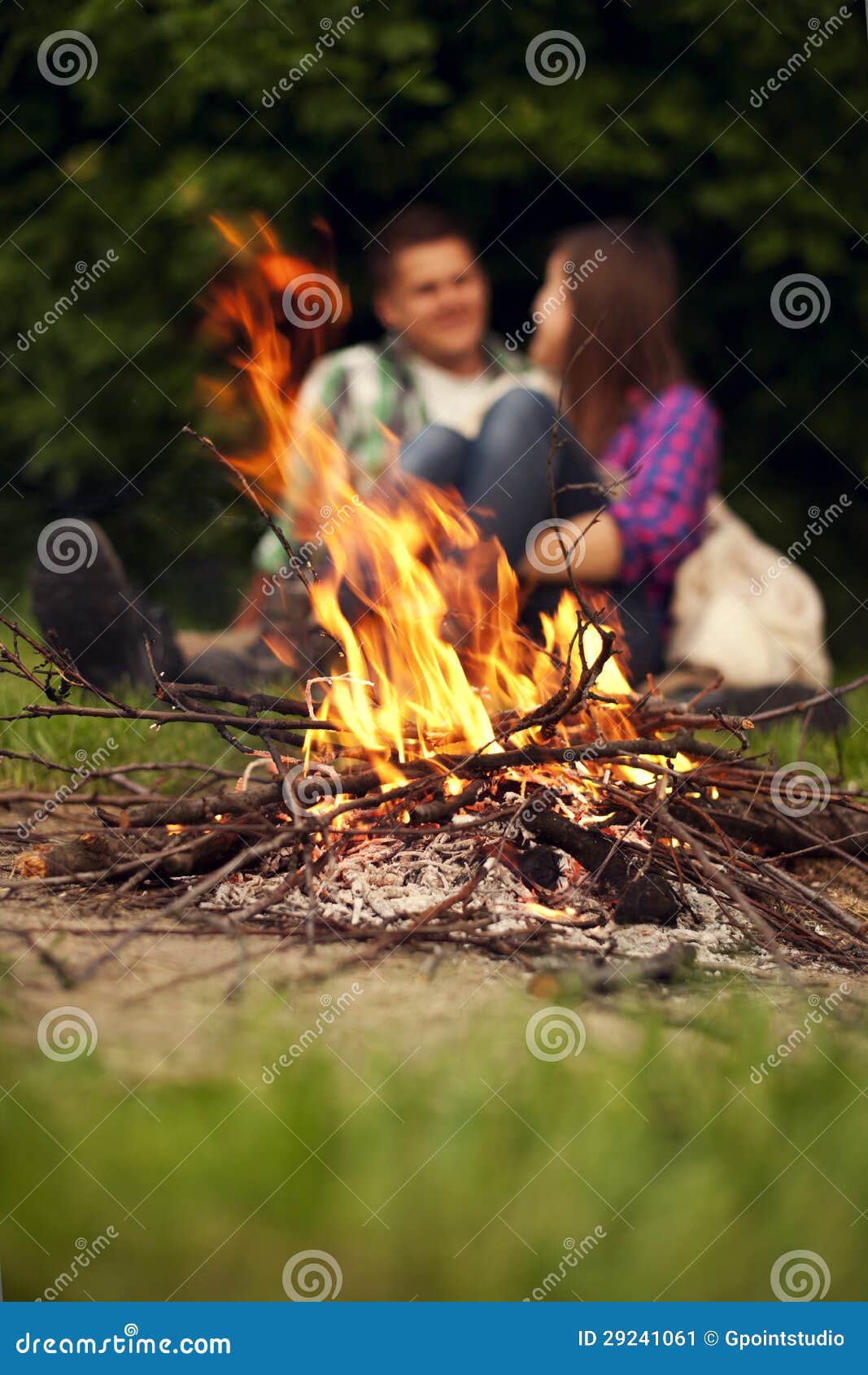Campfire stock image. Image of embracing, area, loving - 29241061