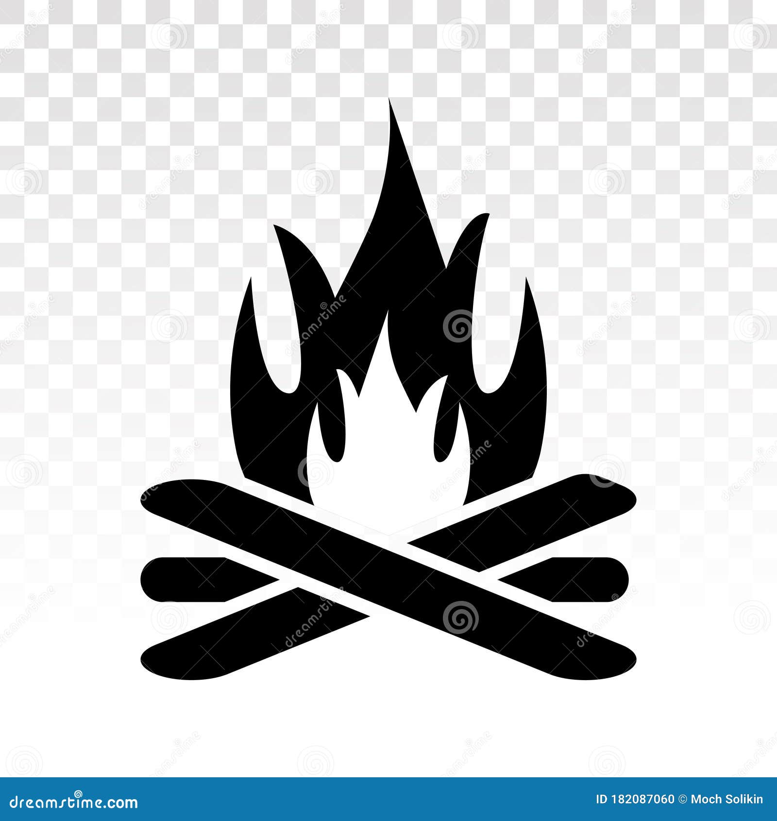 Campfire / Bonfire Flat Icon for Apps and Websites Stock Vector ...