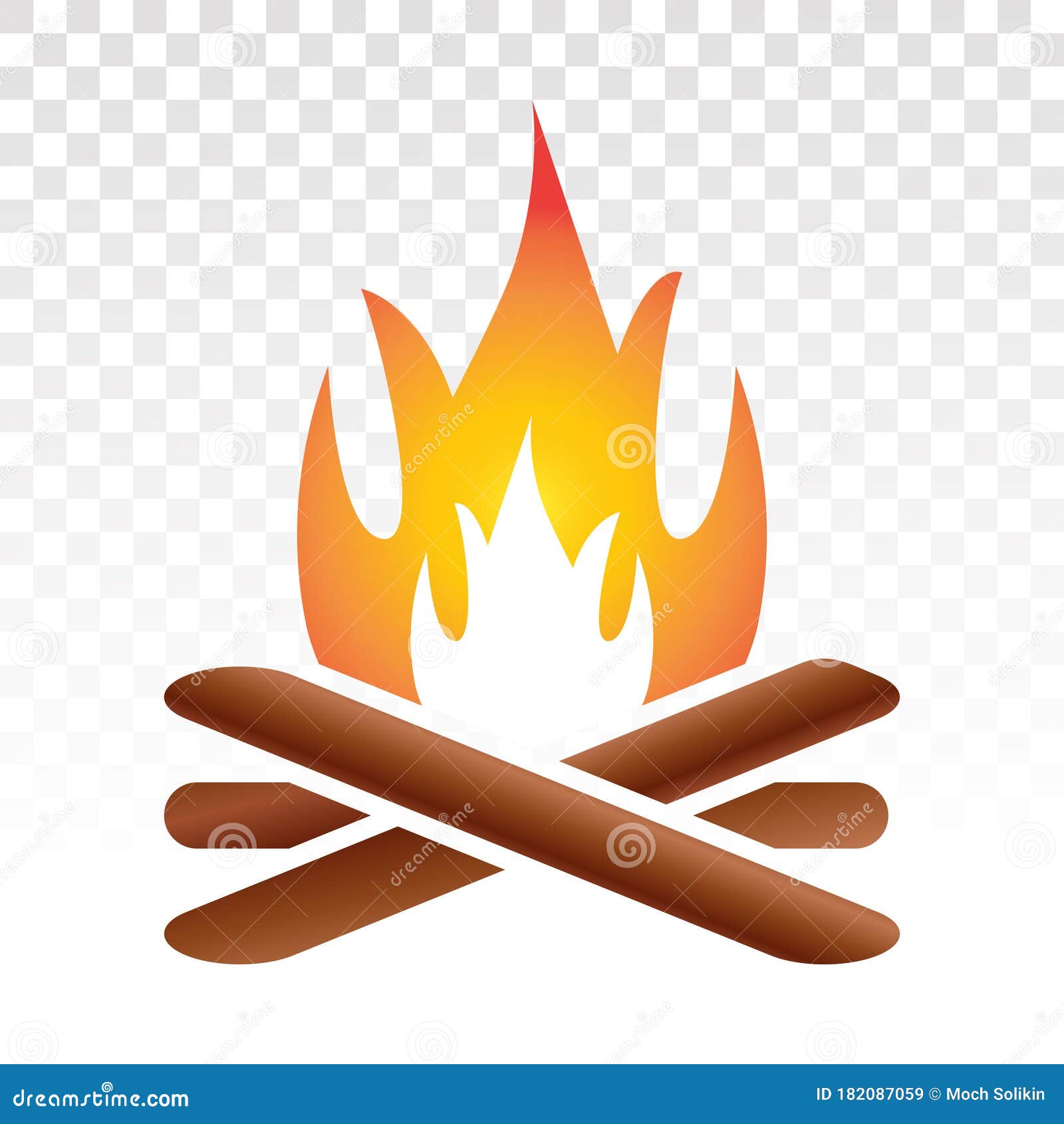 Campfire Bonfire Vector Image. Fire And Flame Isolated Symbol. Simple ...