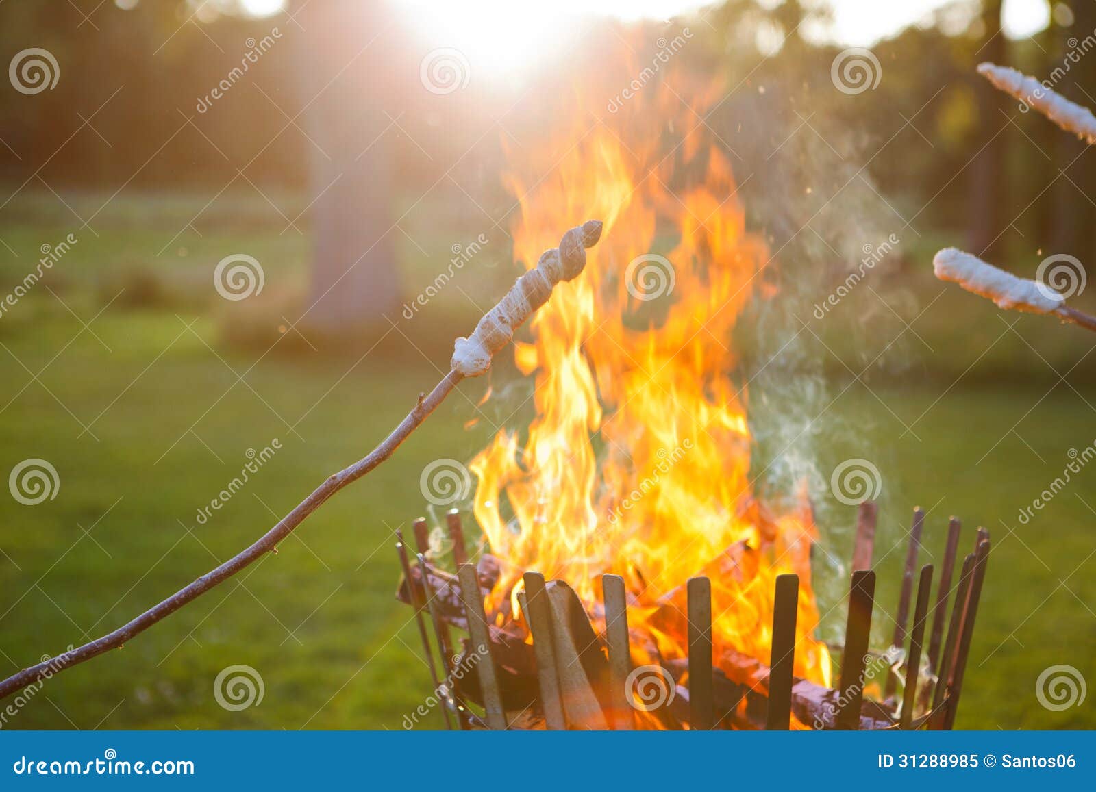Campfire bread stock image. Image of stick, open, campfire - 31288985