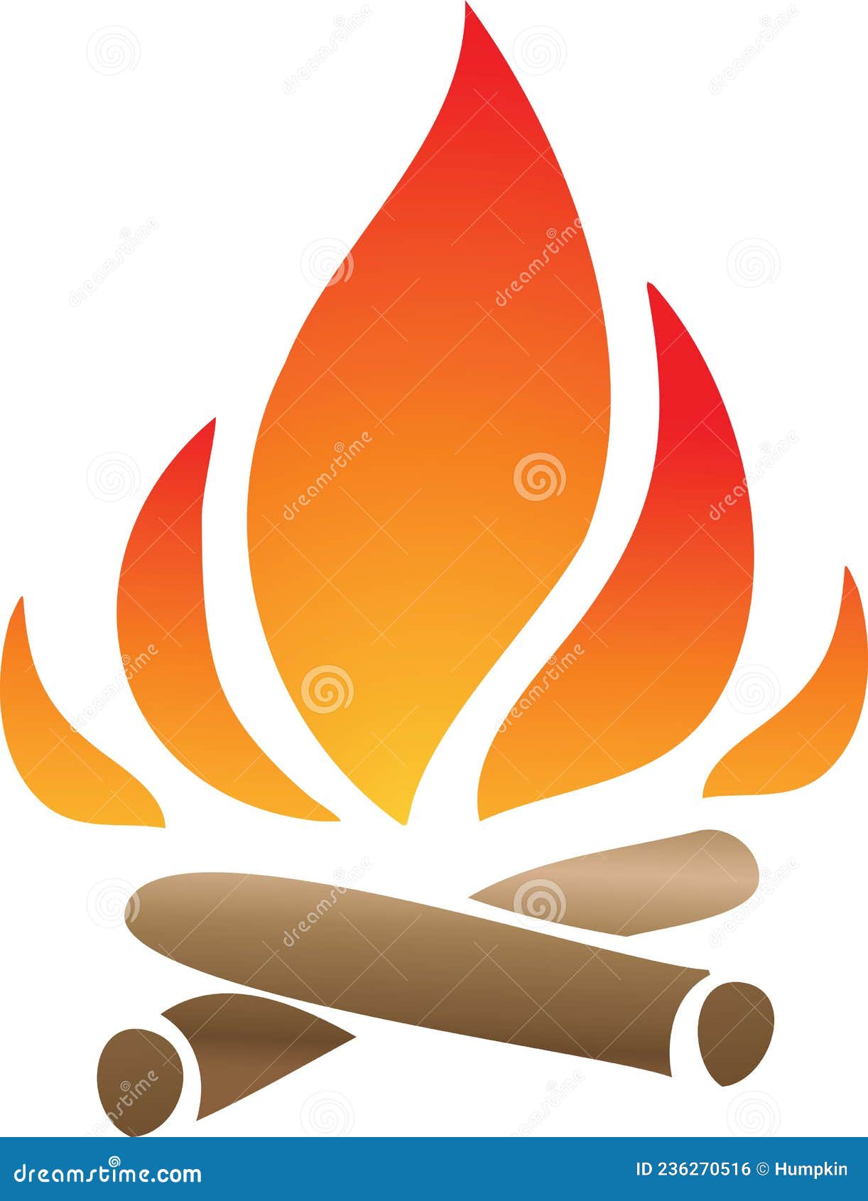 Campfire Color Vector Illustration Stock Vector - Illustration of ...