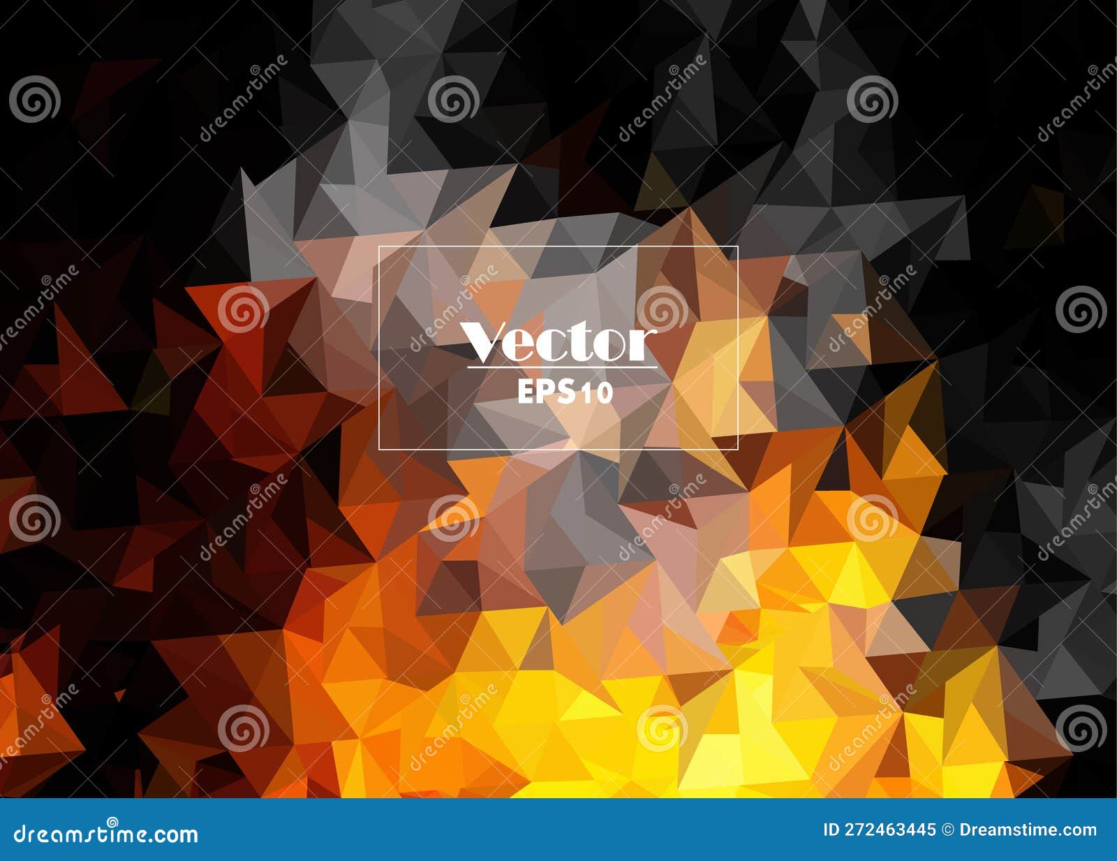 Campfire Digital Abstract Image Vector Stylized from Triangles Stock ...