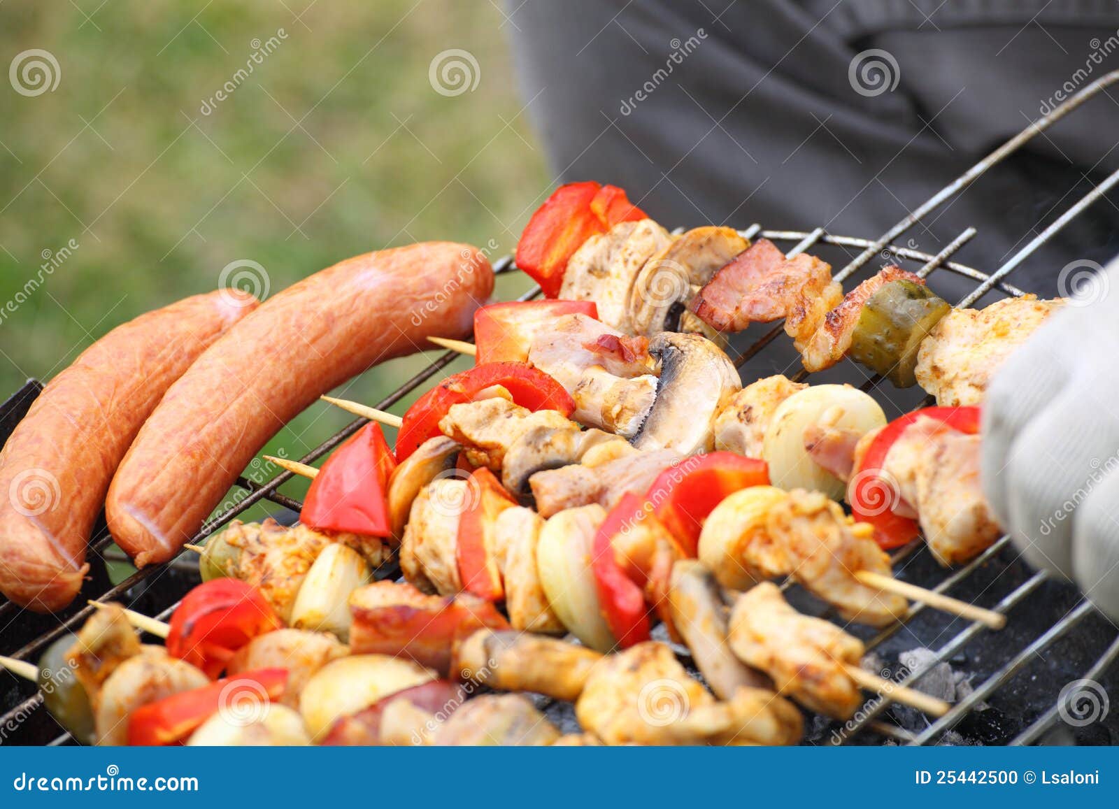Campfire Fire Flames Grilling Steak on the BBQ Stock Photo - Image of ...