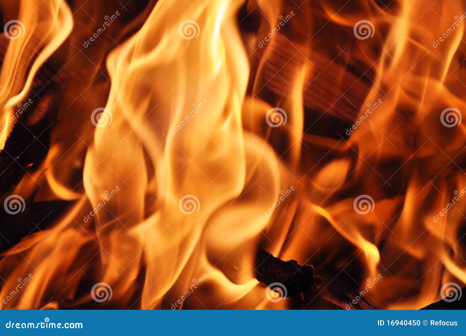 Campfire Flames stock photo. Image of smoke, fire, camp - 16940450