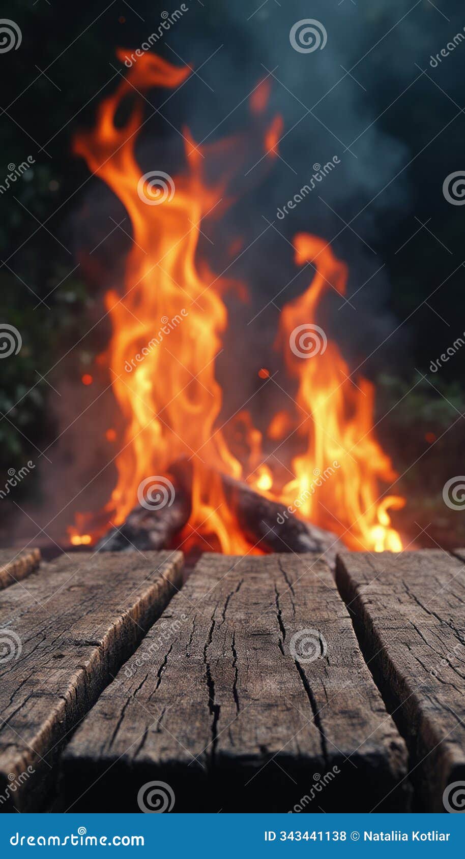 Campfire Flames in Outdoor Setting Stock Photo - Image of warmth, rural ...