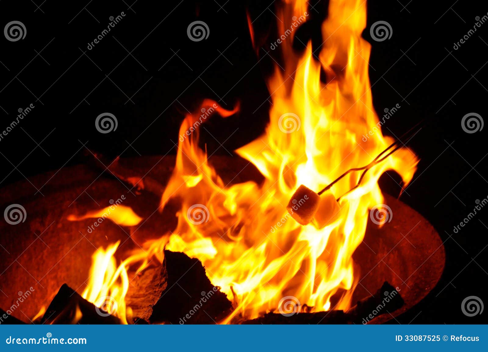 Campfire Flames stock image. Image of embers, fire, orange - 33087525