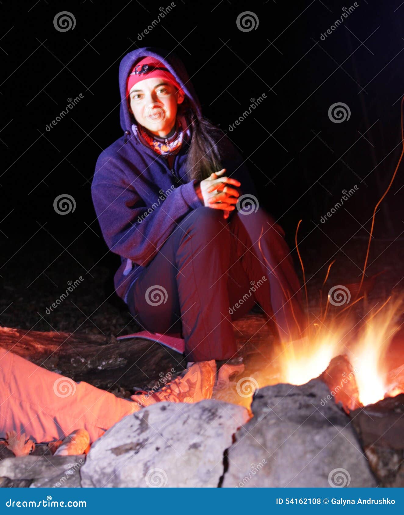 Campfire stock photo. Image of leisure, flame, fire, firewood - 54162108