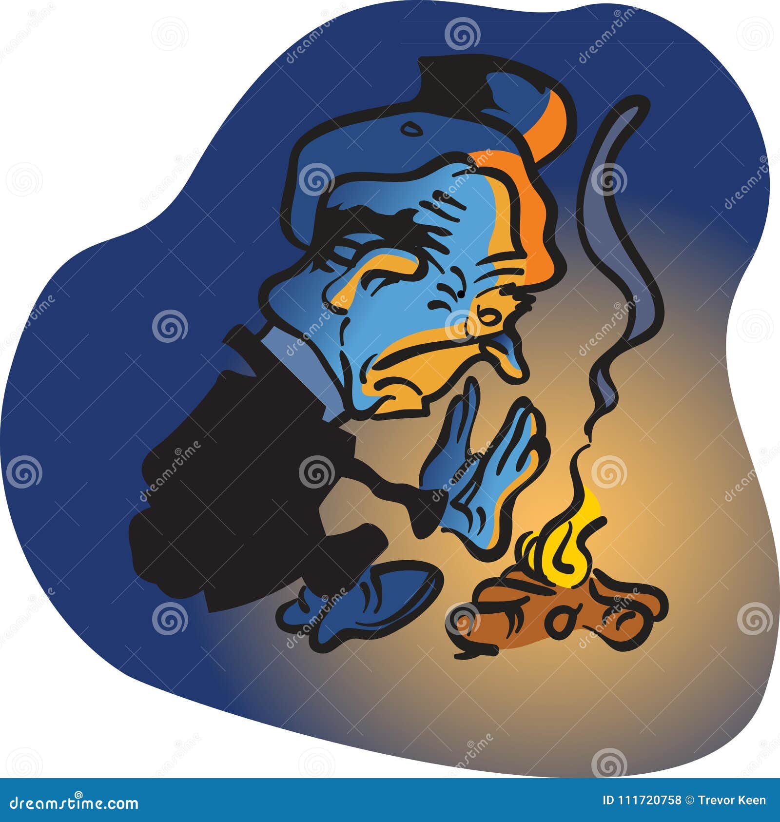 Campfire Hobo stock vector. Illustration of campfire - 111720758