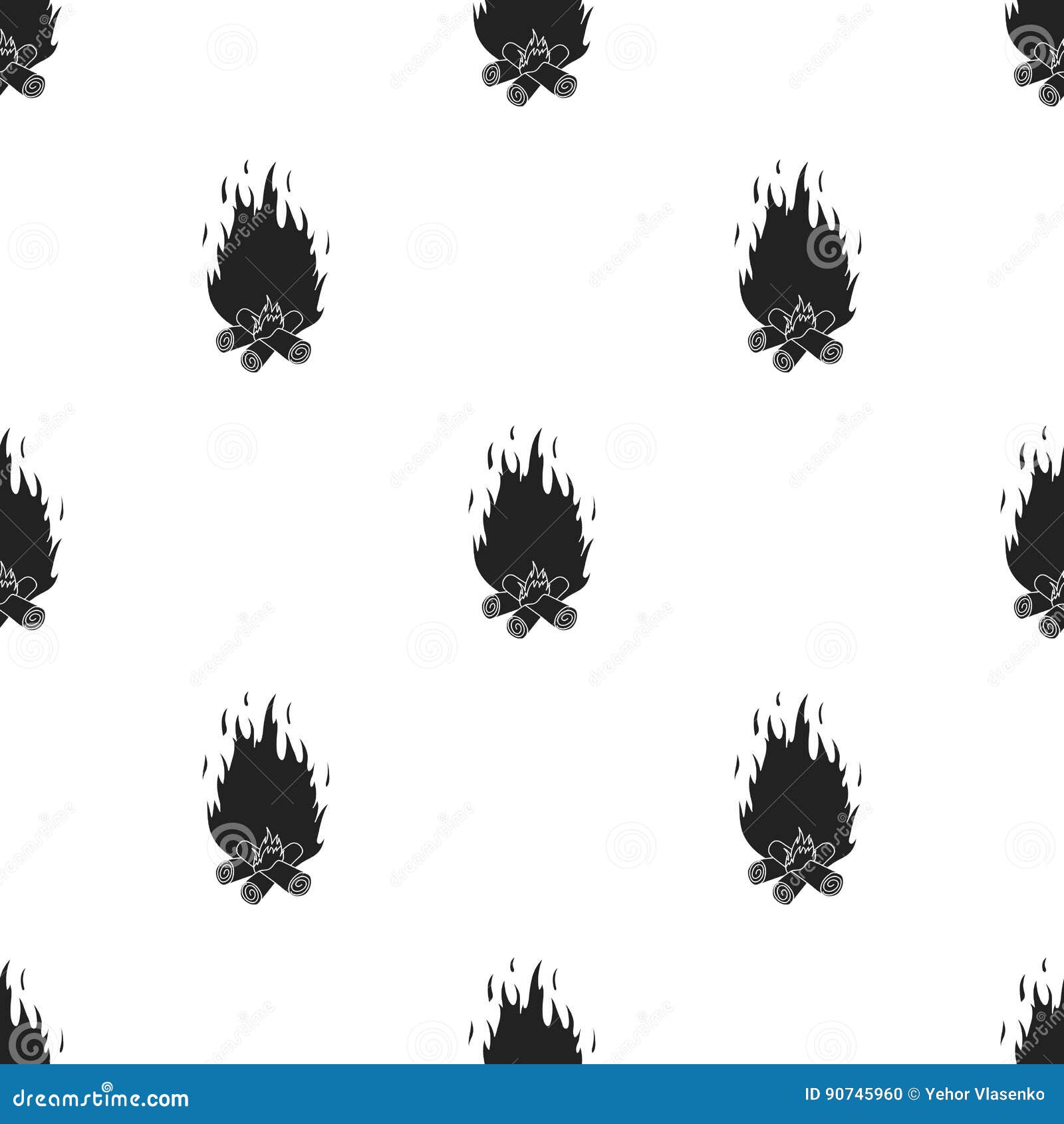 Campfire Icon in Black Style Isolated on White Background. Light Source ...