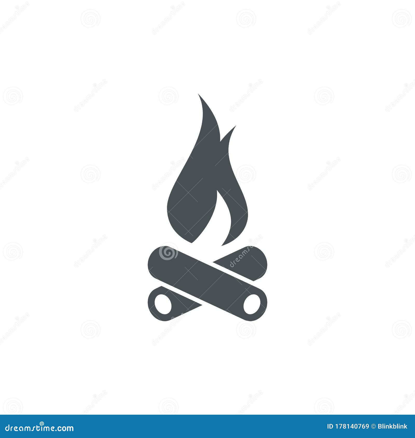 Campfire icon stock vector. Illustration of icon, flaming - 178140769
