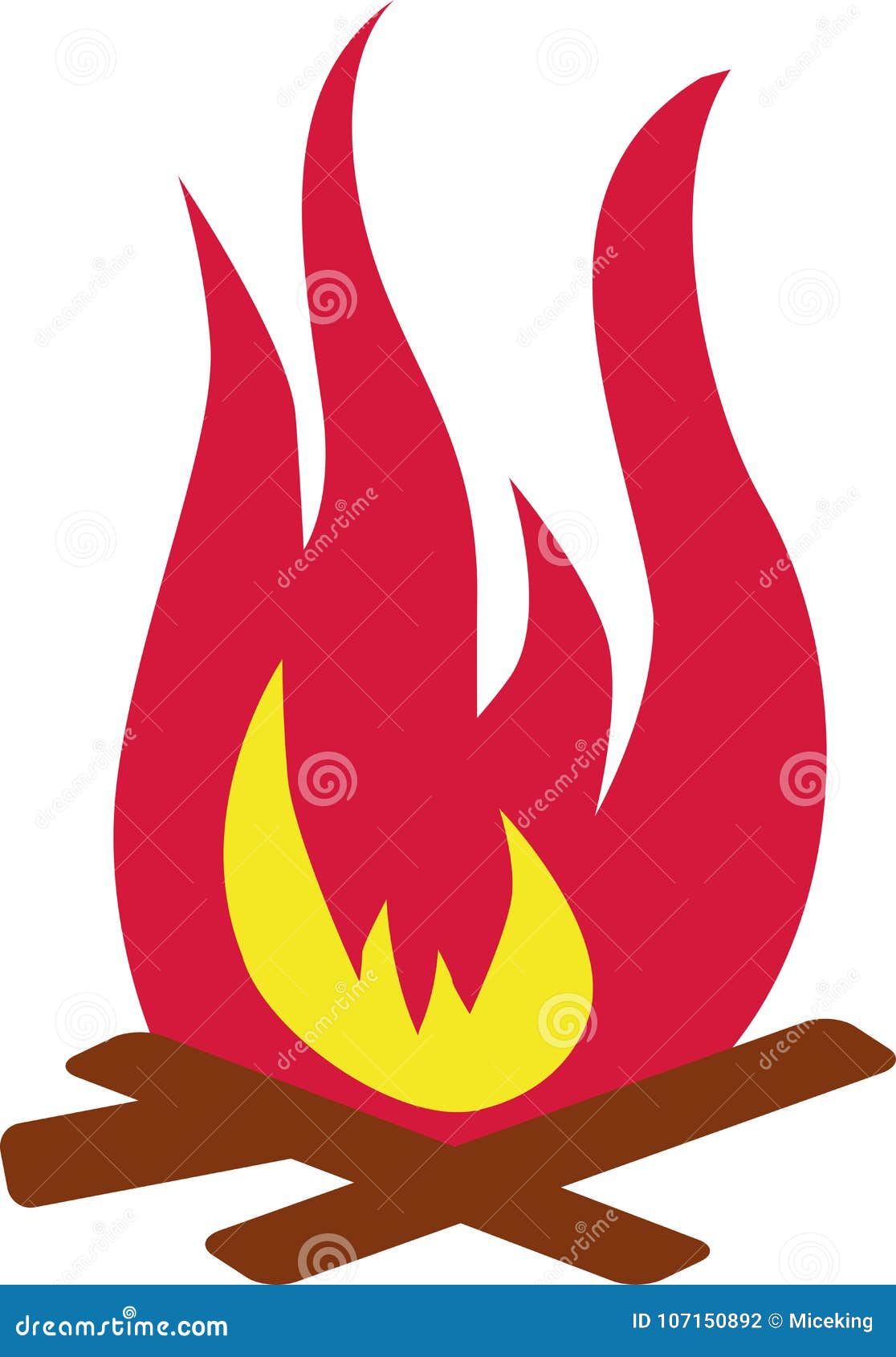 Campfire icon vector stock illustration. Illustration of campfire ...