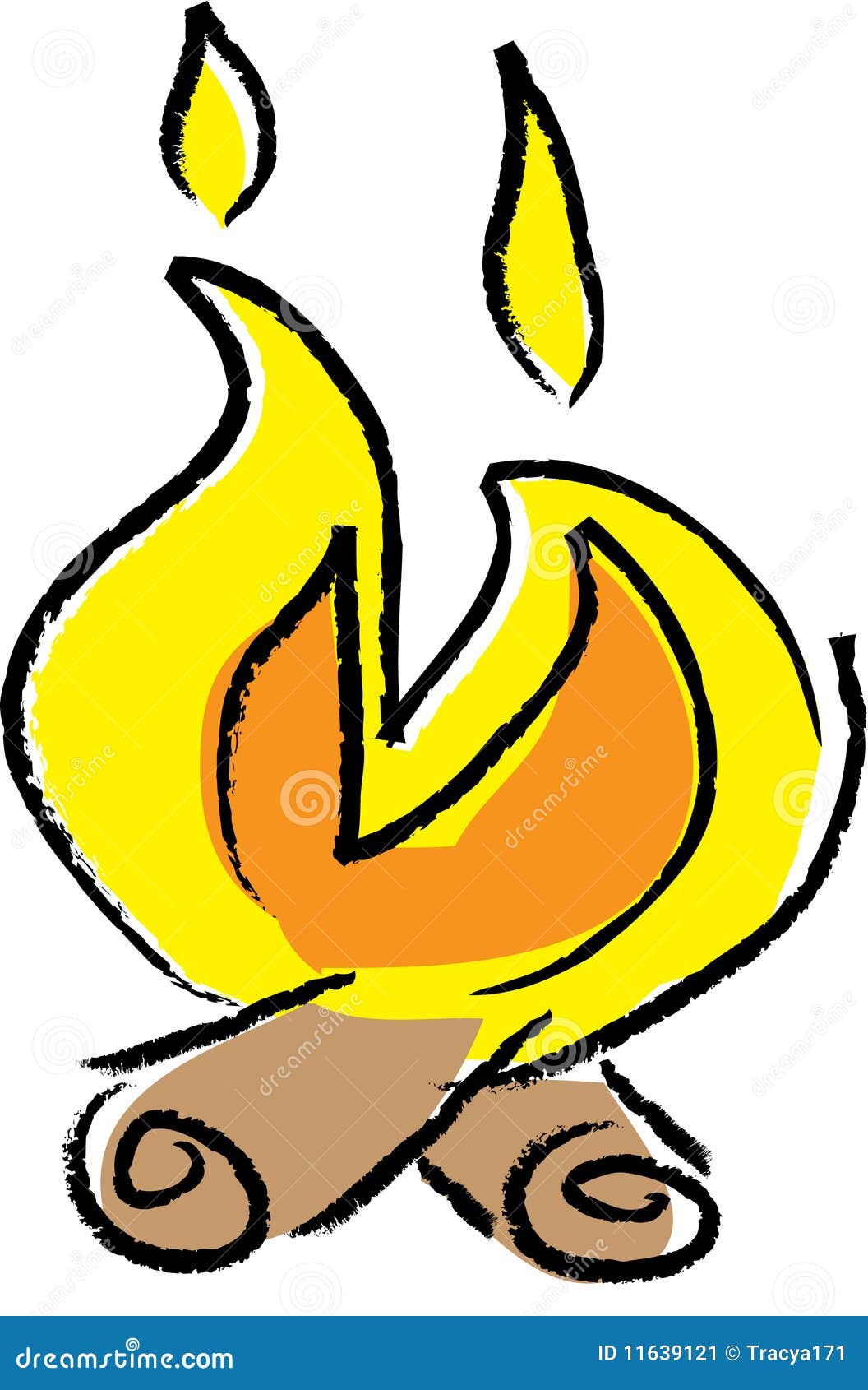 Campfire Illustration stock vector. Illustration of fire - 11639121