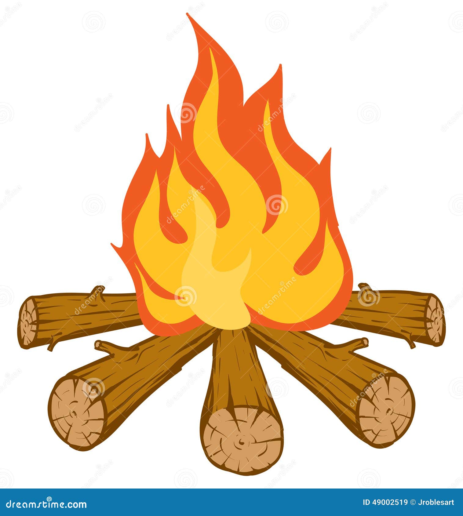 Campfire stock vector. Illustration of bright, icon, outdoor - 49002519